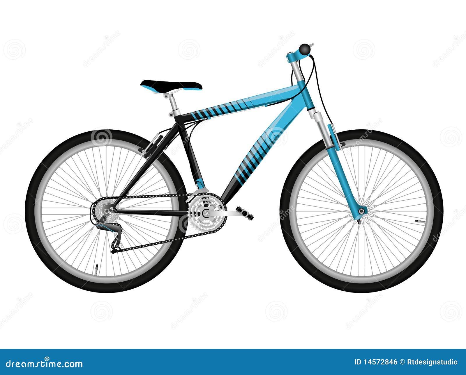 Blue bicycle stock illustration. Illustration of cycling - 14572846