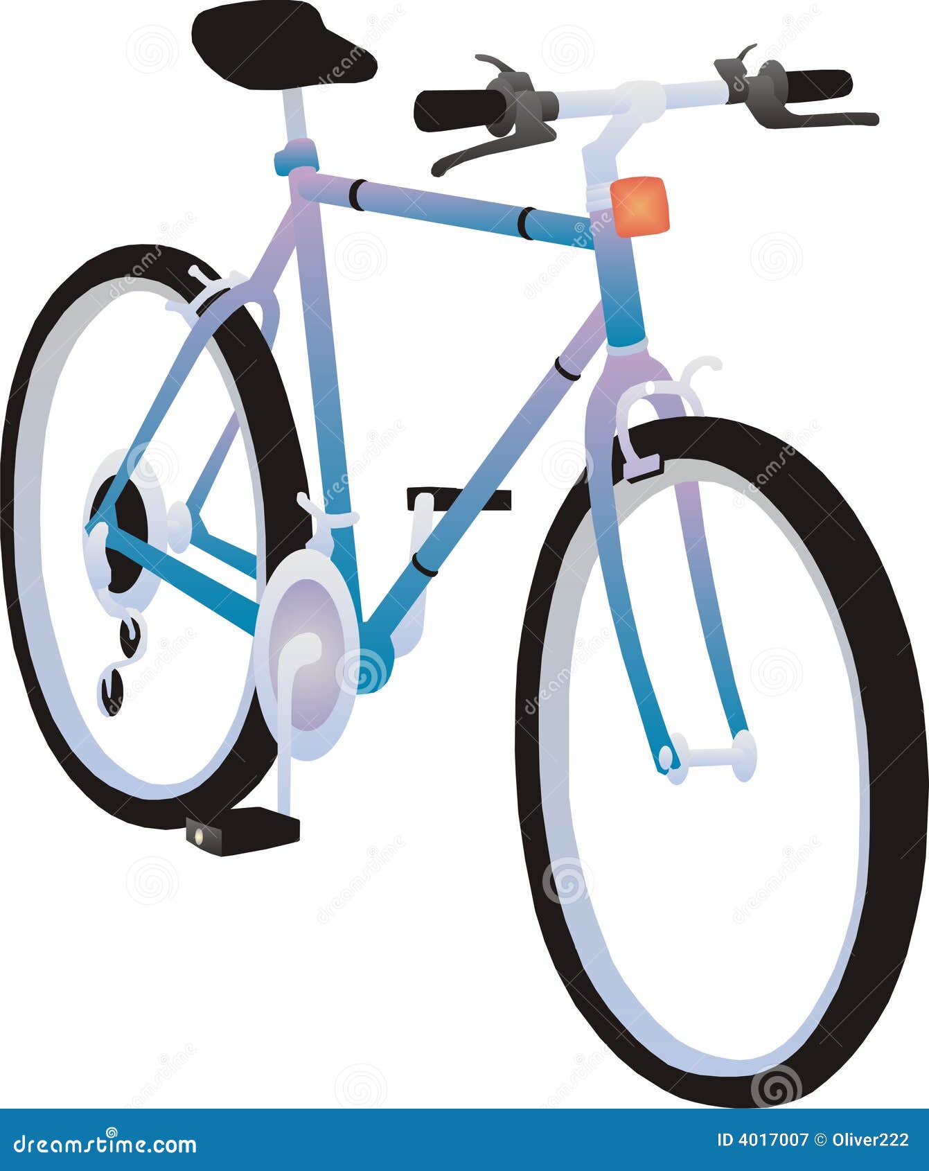 Blue Bicycle Illustration stock illustration. Illustration of hand ...