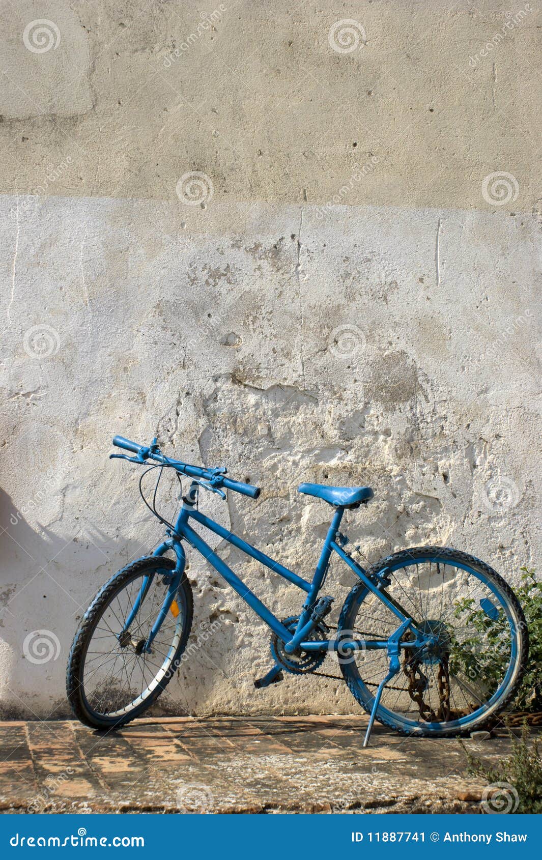 Blue bike stock image. Image of street, ride, road, outside - 11887741