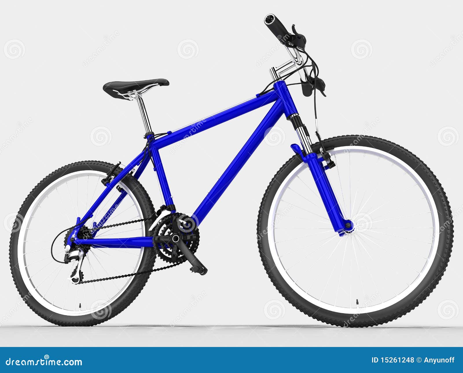 Blue bike stock illustration. Illustration of transport - 15261248
