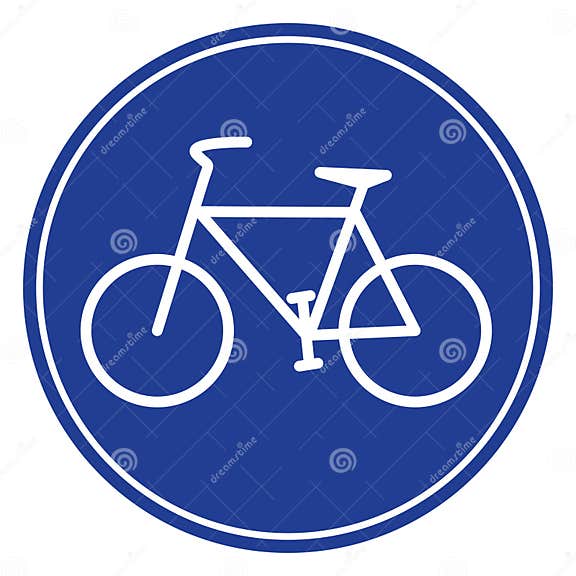 Blue bike icon stock vector. Illustration of pedal, bike - 10576455