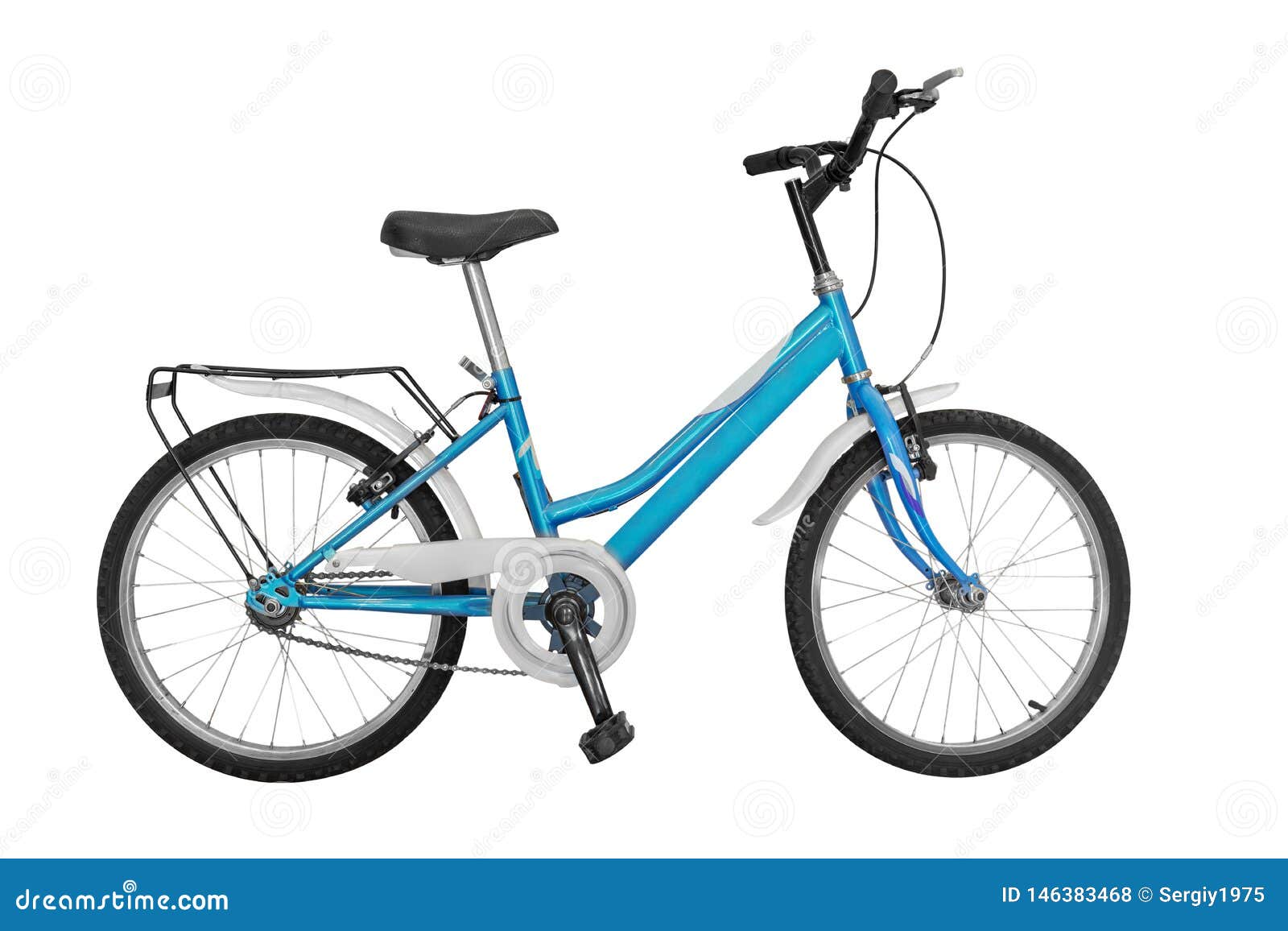 Blue Bike Isolated on White Background Stock Photo - Image of bicycle ...
