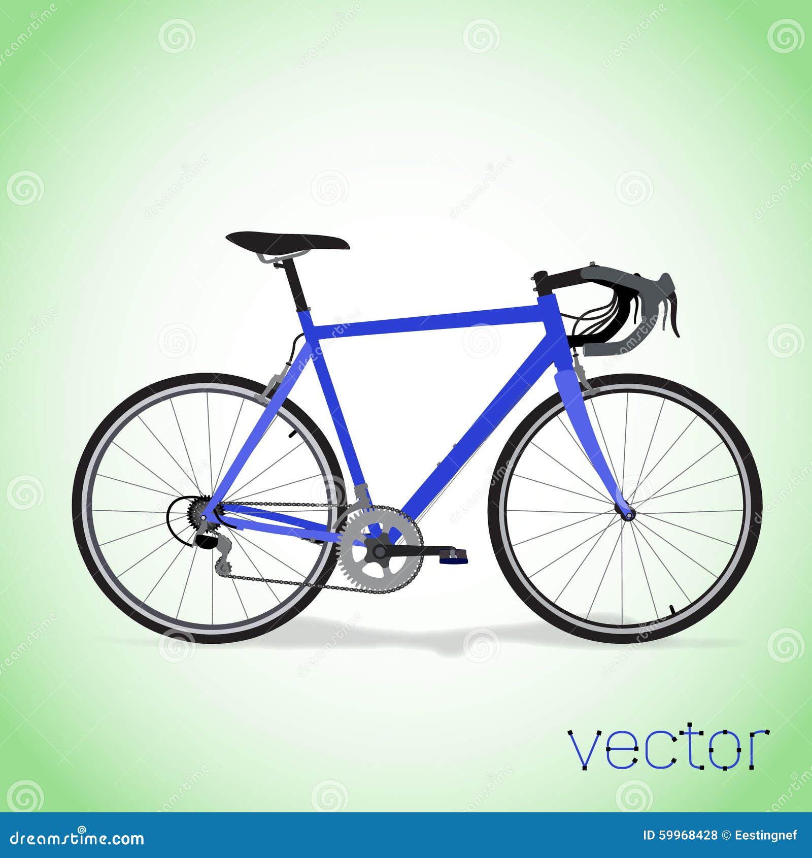 Blue bike stock vector. Illustration of endurance, race - 59968428
