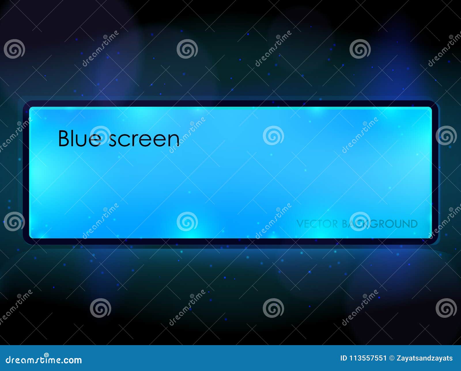 Blue billboard stock vector. Illustration of glow, advertise - 113557551