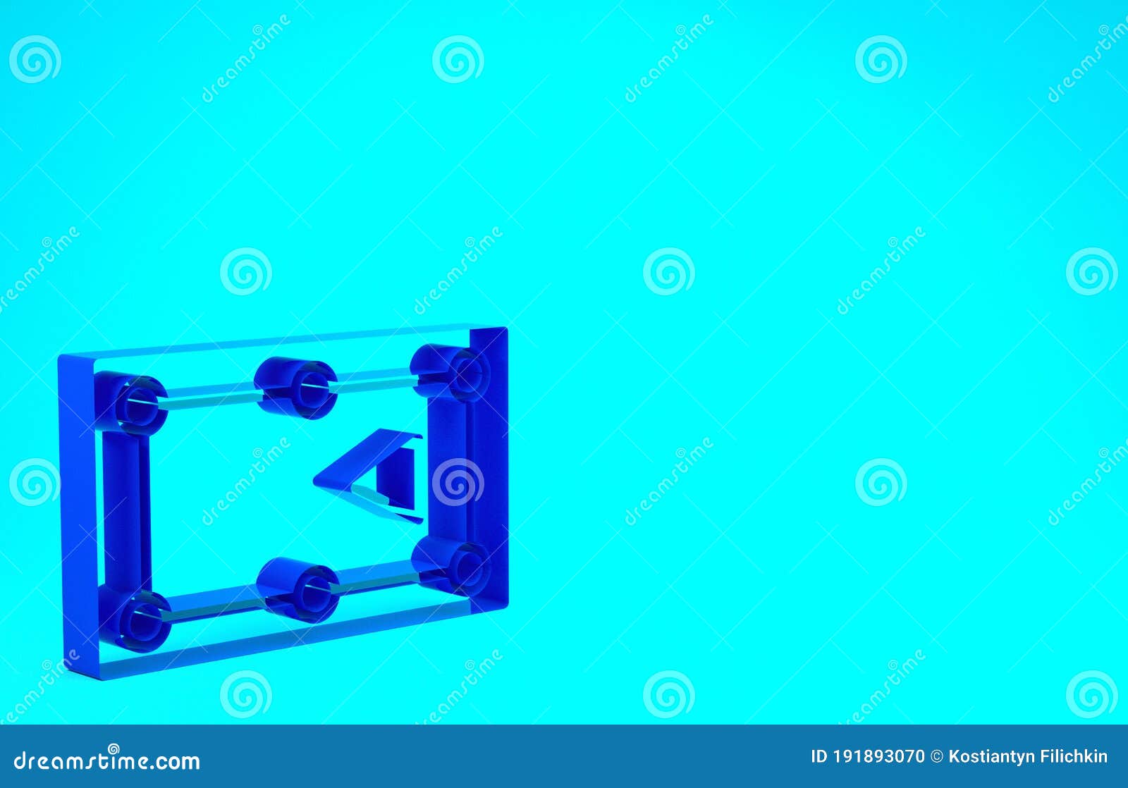 Blue Billiard Table Icon Isolated on Blue Background. Pool Table ...