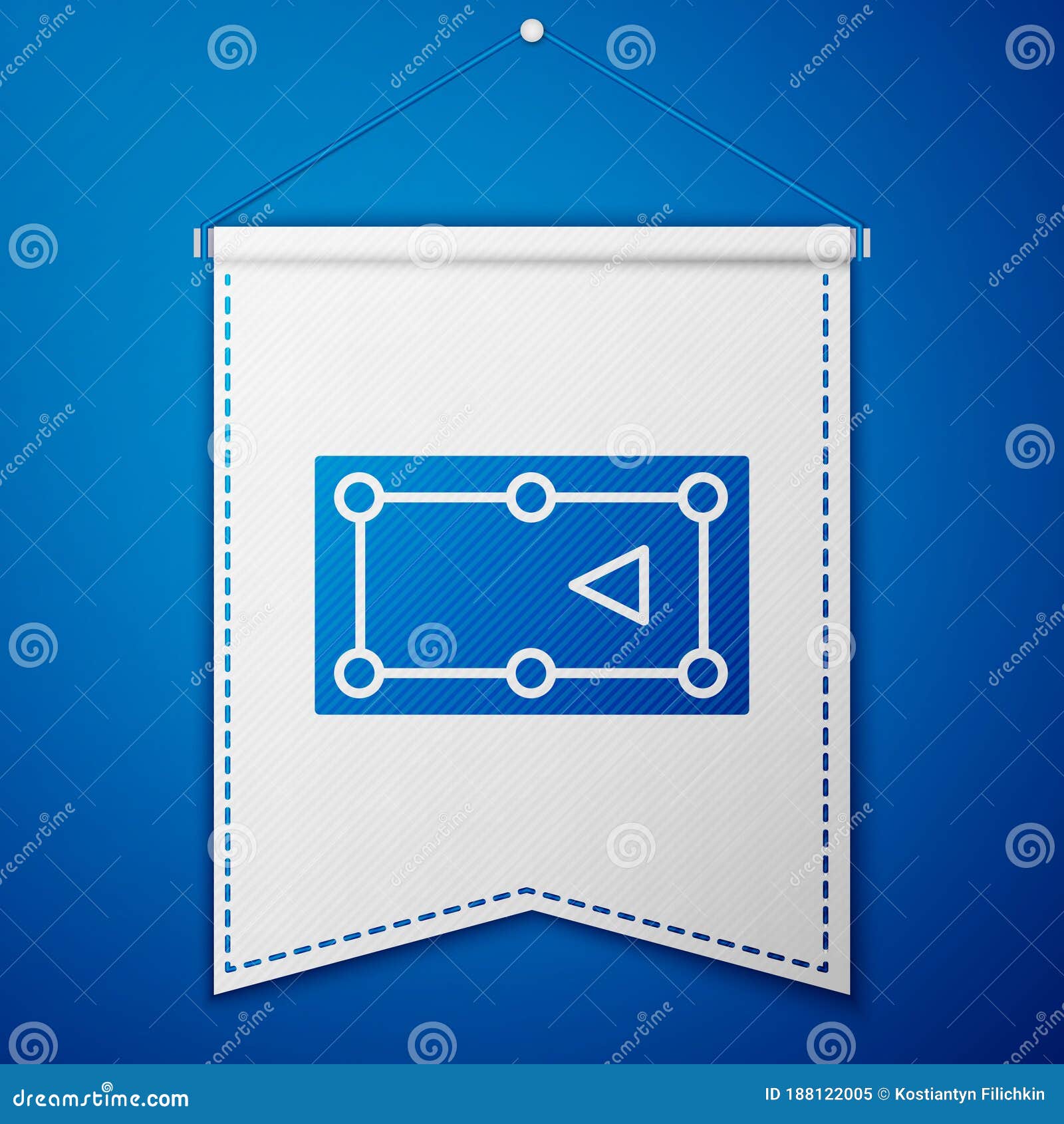 Blue Billiard Table Icon Isolated on Blue Background. Pool Table. White ...