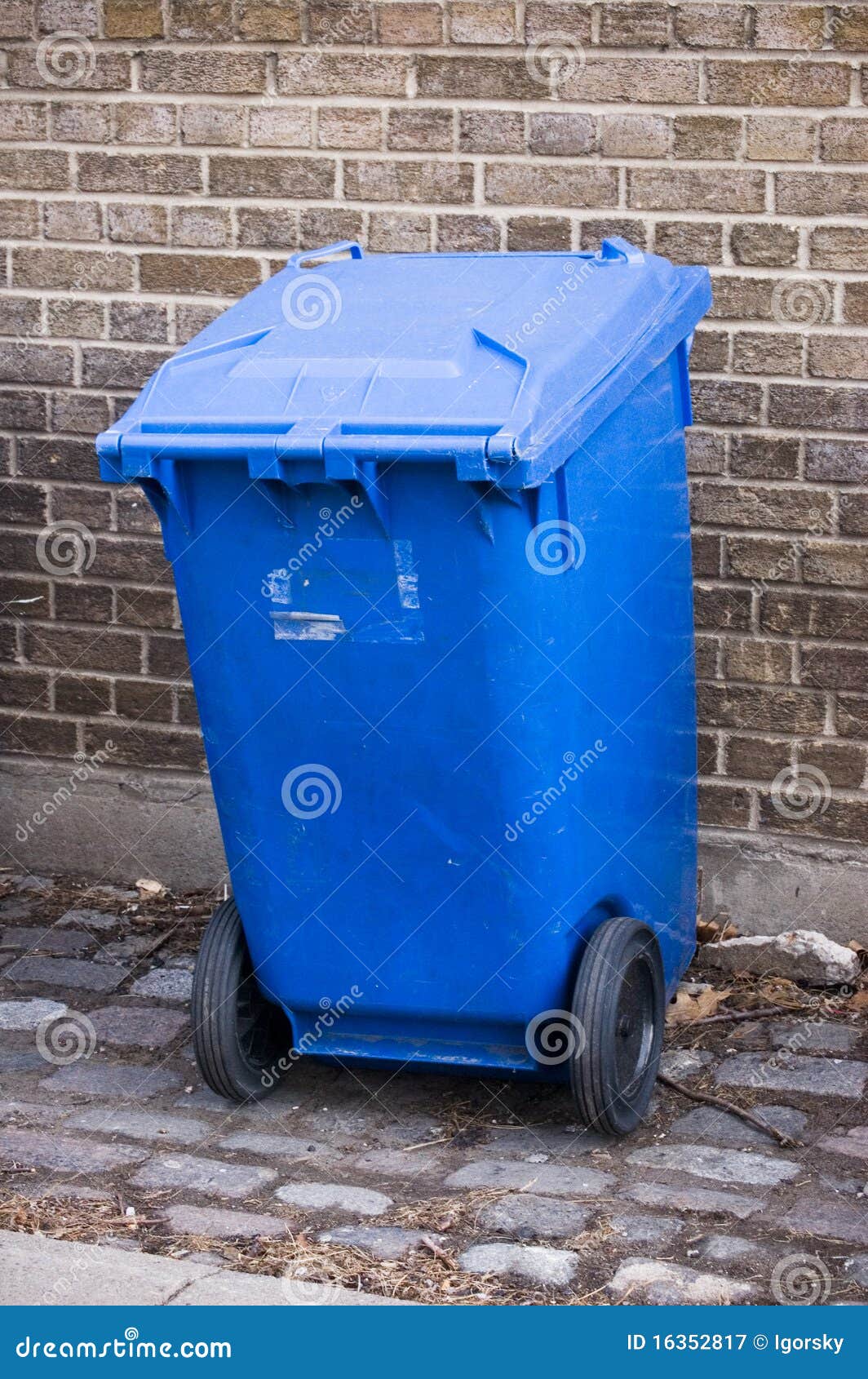 Blue bin stock image. Image of disposal, plastic, facility - 16352817