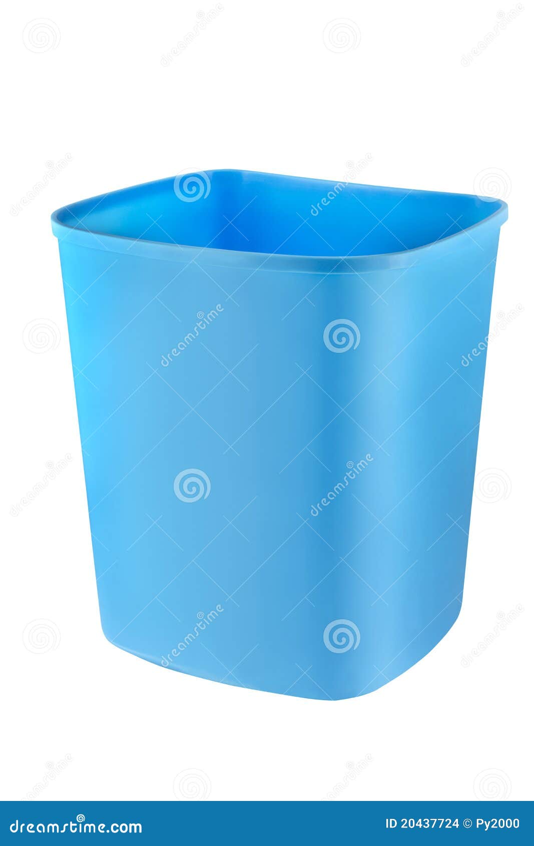 Blue Bin stock photo. Image of empty, isolated, garbage - 20437724