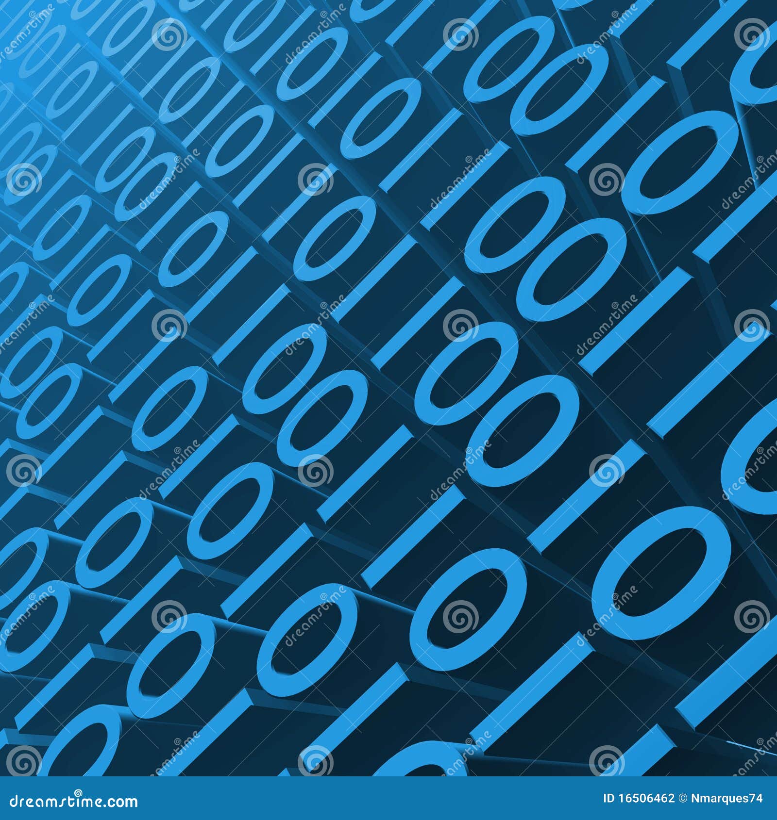 Blue Binary stock illustration. Illustration of electronics - 16506462