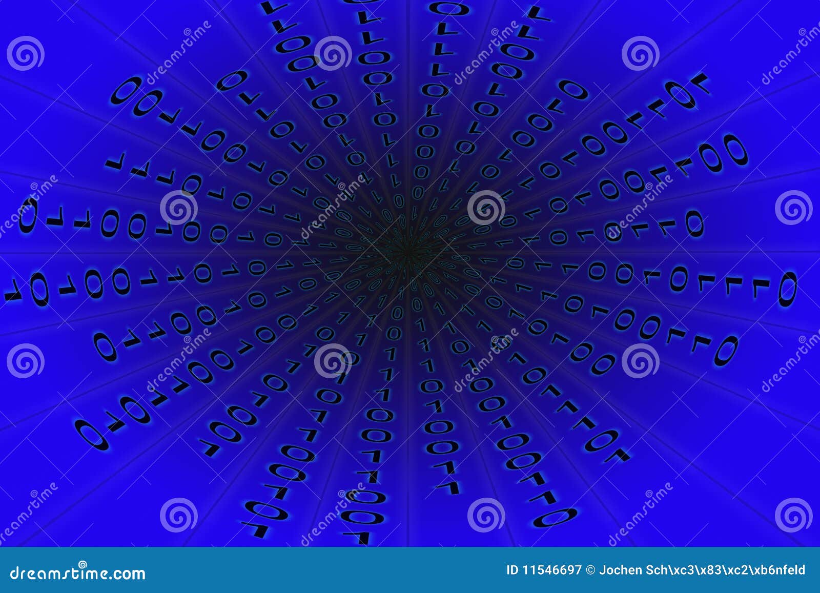 Blue Binary Creative Detail Of The Human Eye, Corneal Scan For ...