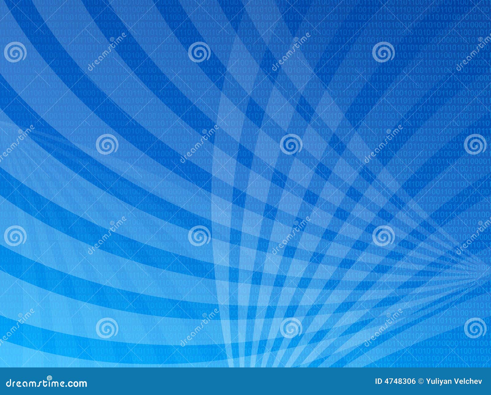 Blue Binary Code Background Stock Illustration - Illustration of ...