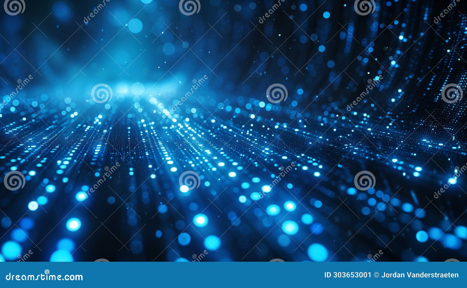Blue Binary Code Background in the Style of Future Stock Image - Image ...