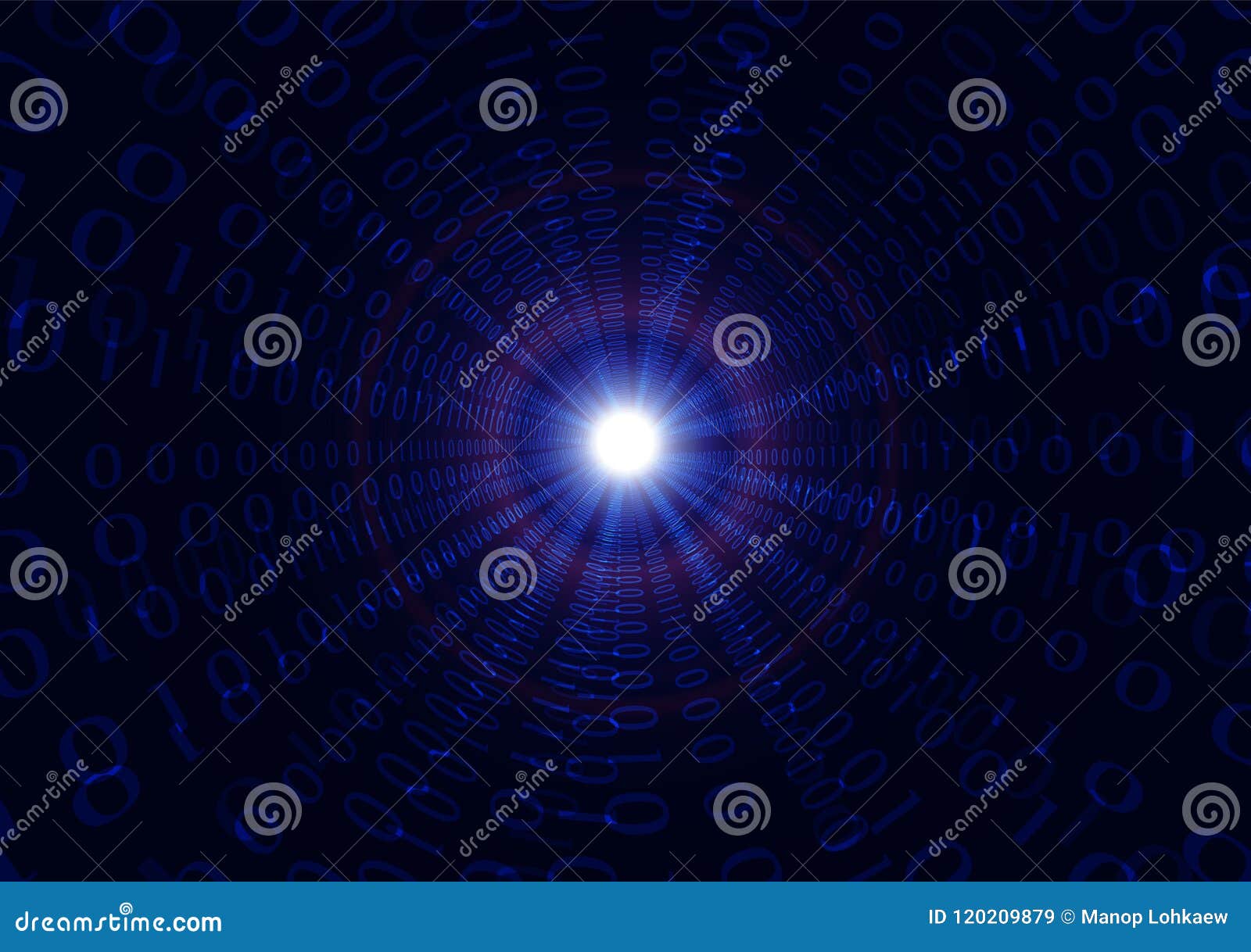 Blue Binary Code Burst Abstract Background Vector Illustration Stock Vector - Illustration of ...