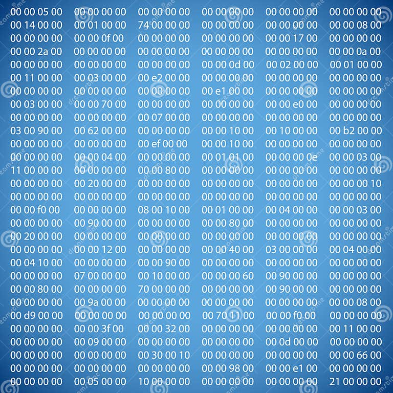 Blue binary computer code stock illustration. Illustration of ...