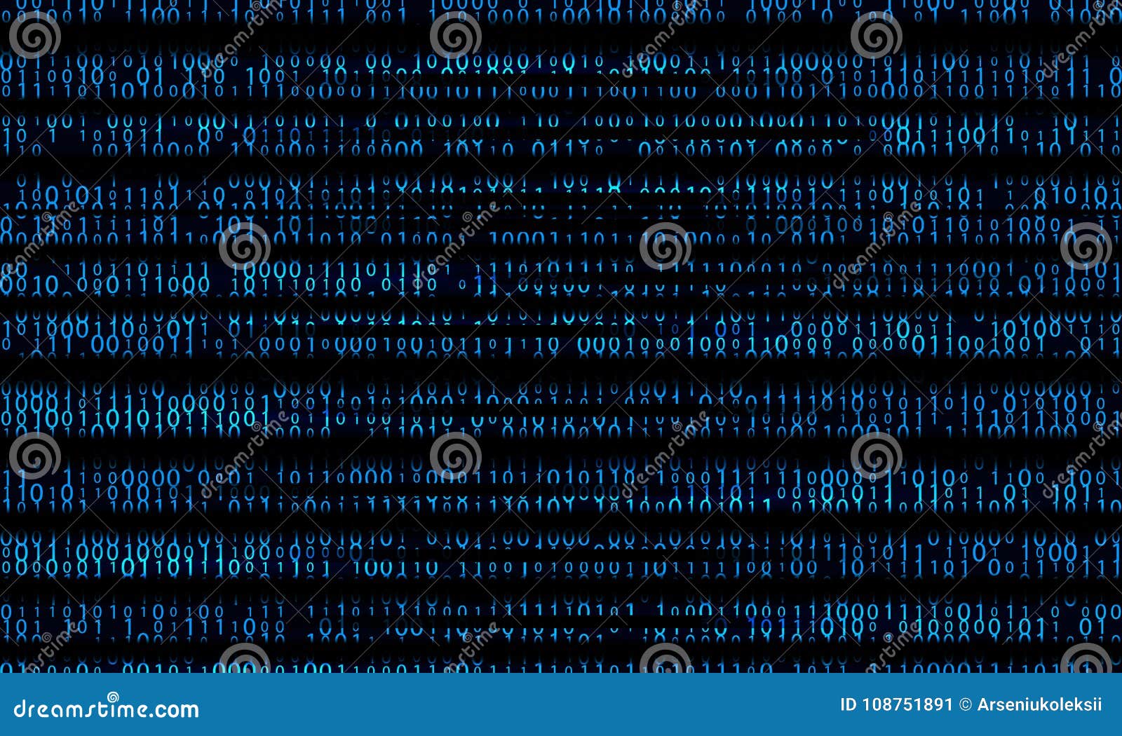 Blue binary domain code stock vector. Illustration of encryption ...
