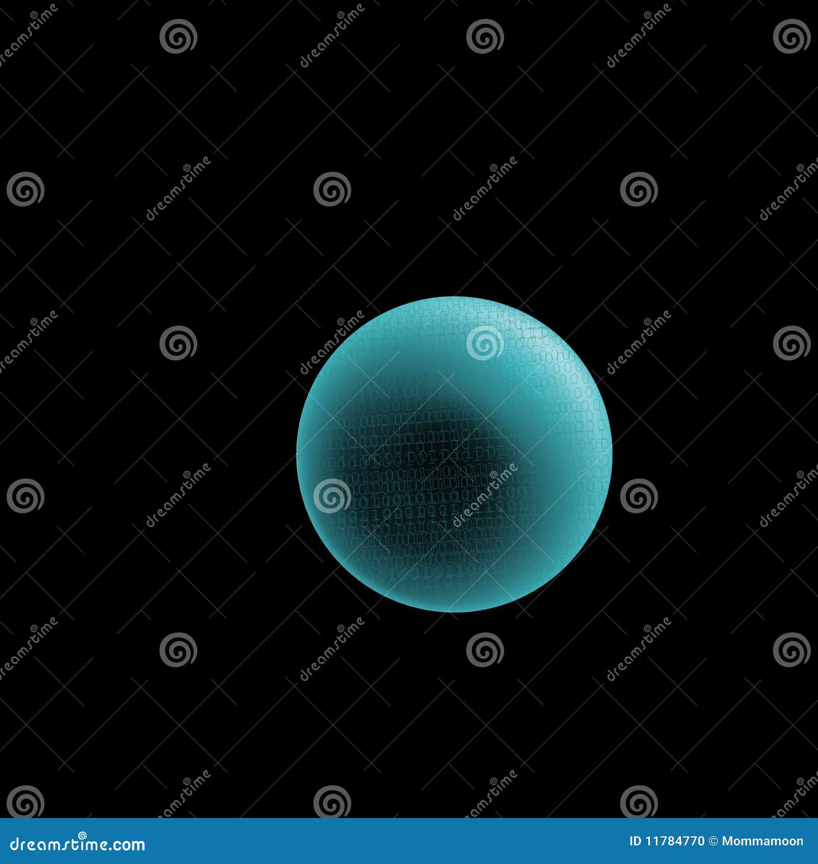 Blue Binary Planet stock photo. Image of effect, code - 11784770