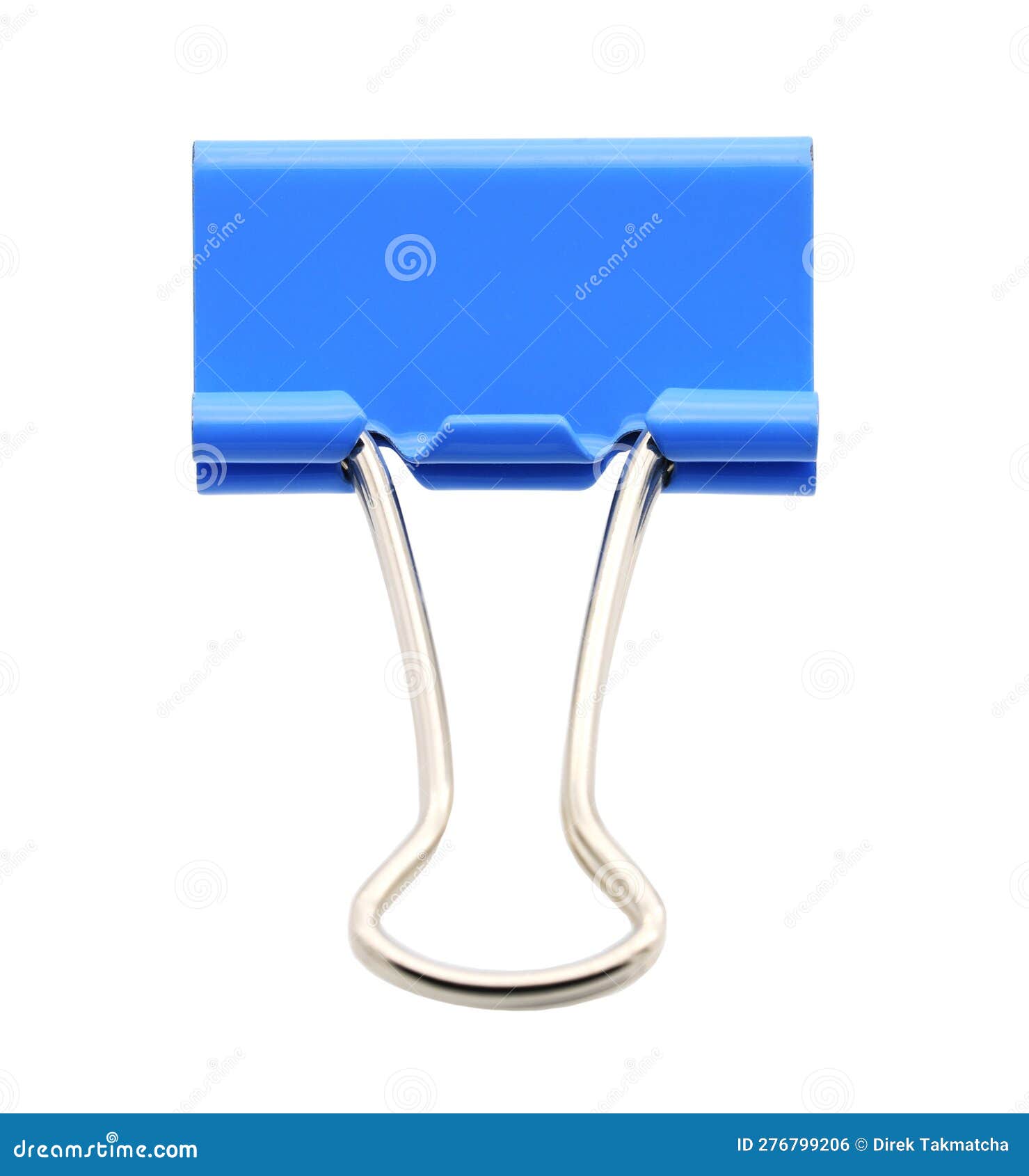 Blue binder clip isolated stock photo. Image of metal - 276799206