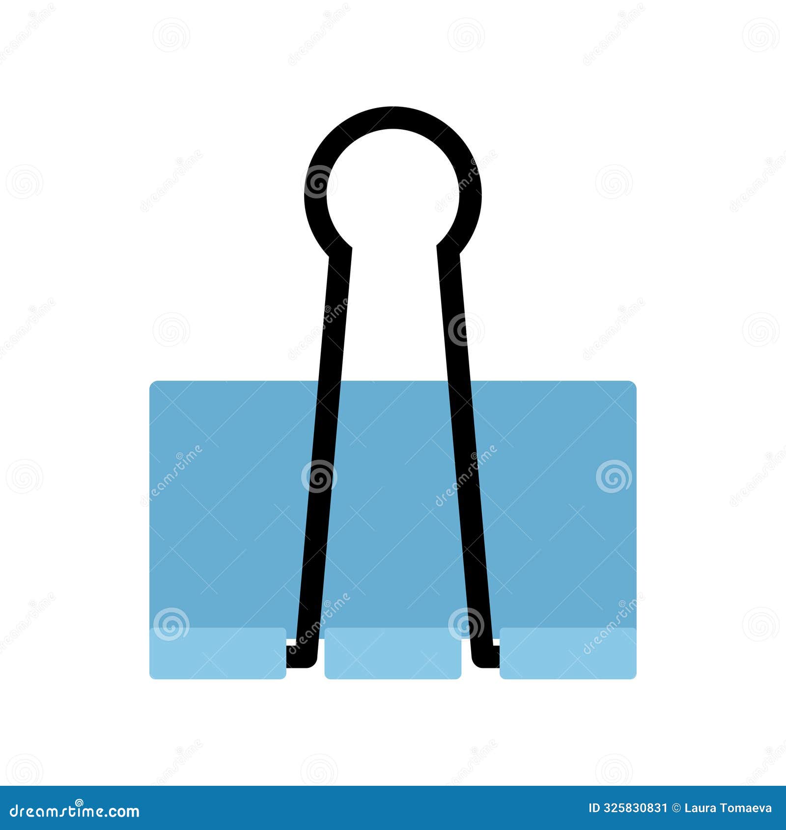 Blue Binder Clip Isolated on White Background for Office and School ...