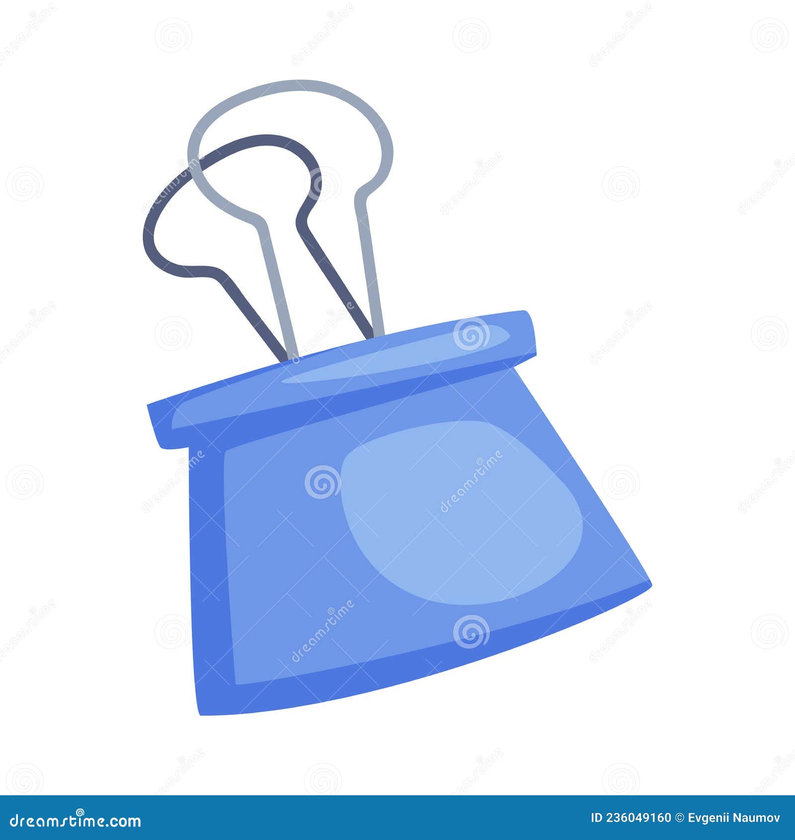 Blue Binder Clip or Paper Clamp As Office Supply and Stationery Object ...