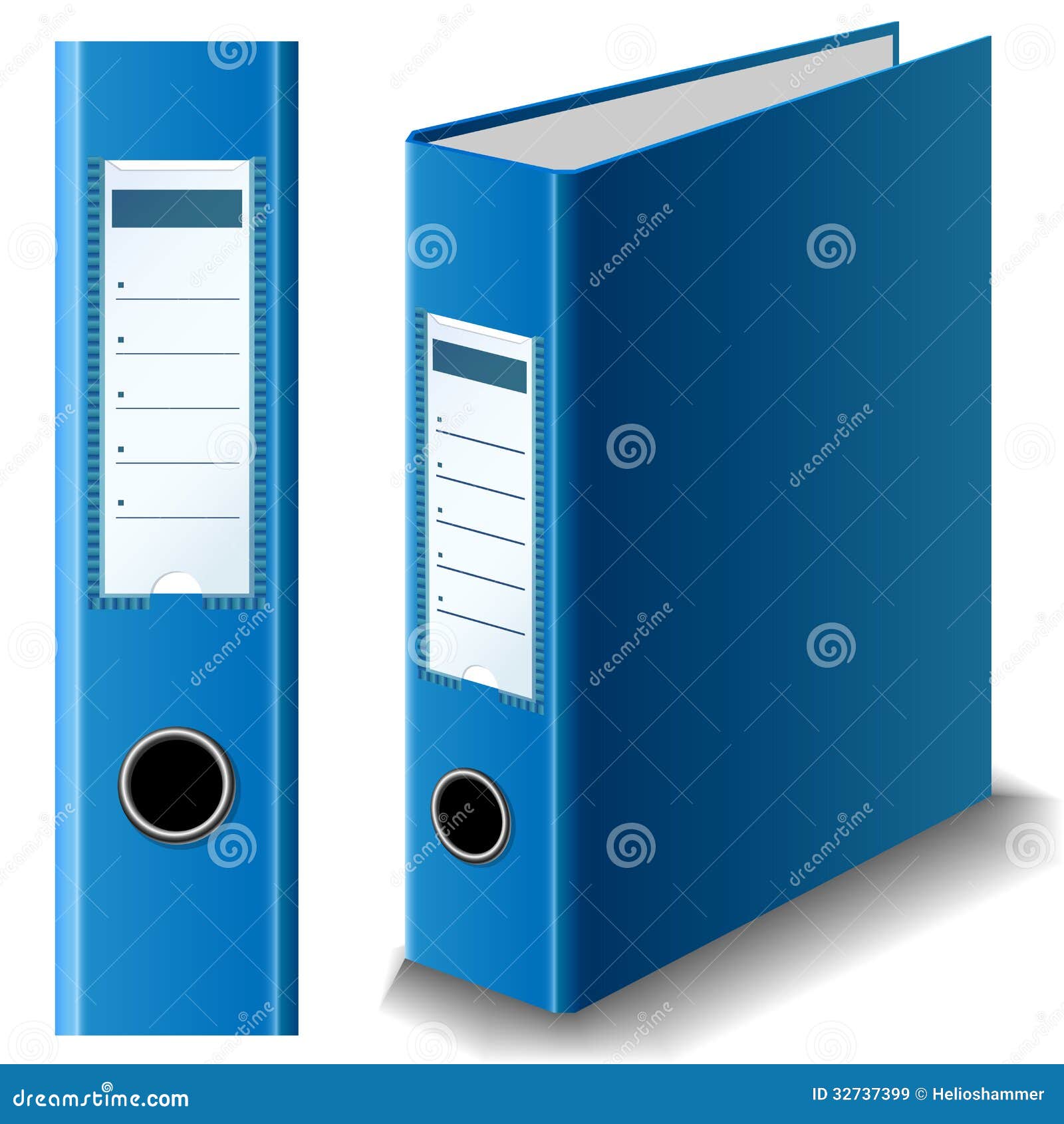 Blue binder stock vector. Illustration of case, bureaucracy - 32737399
