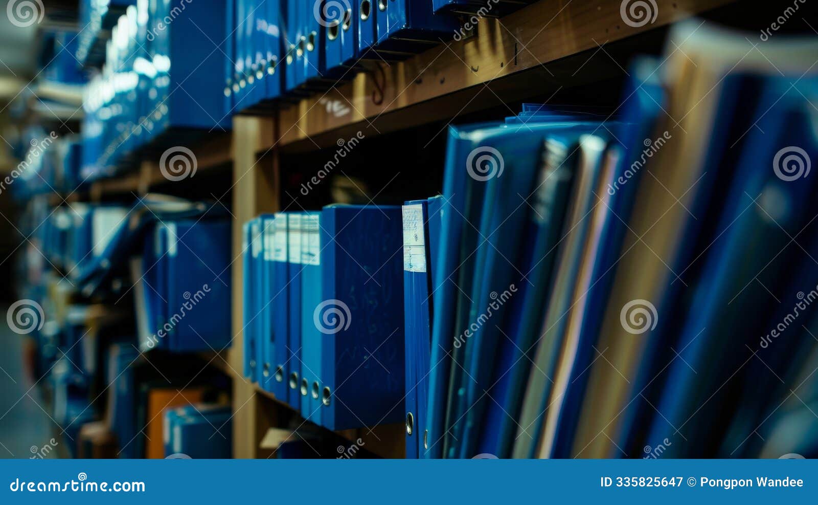 Row Of Six Blue Binders Organized On A Transparent Background, Blue ...