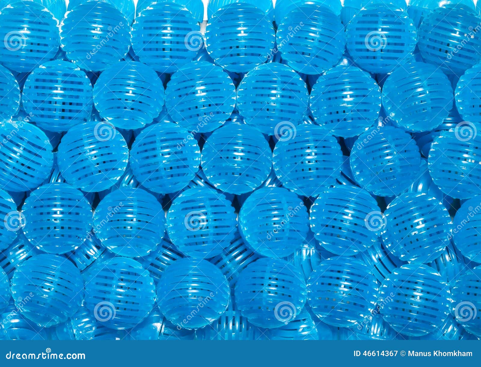 Blue bio balls stock image. Image of aerator, textrue - 46614367