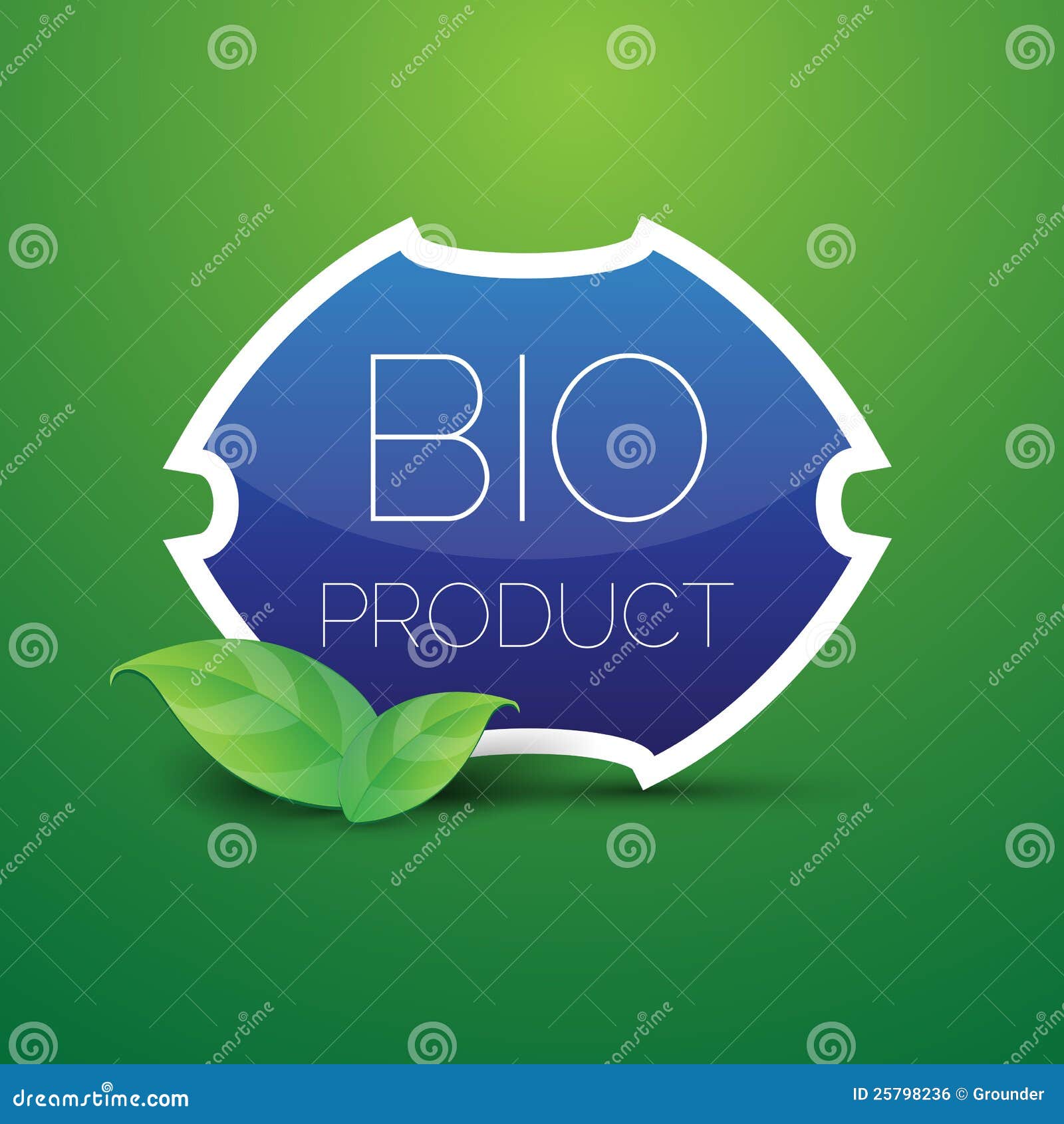 Blue Bio Product Shield Button Stock Vector - Illustration of curl ...