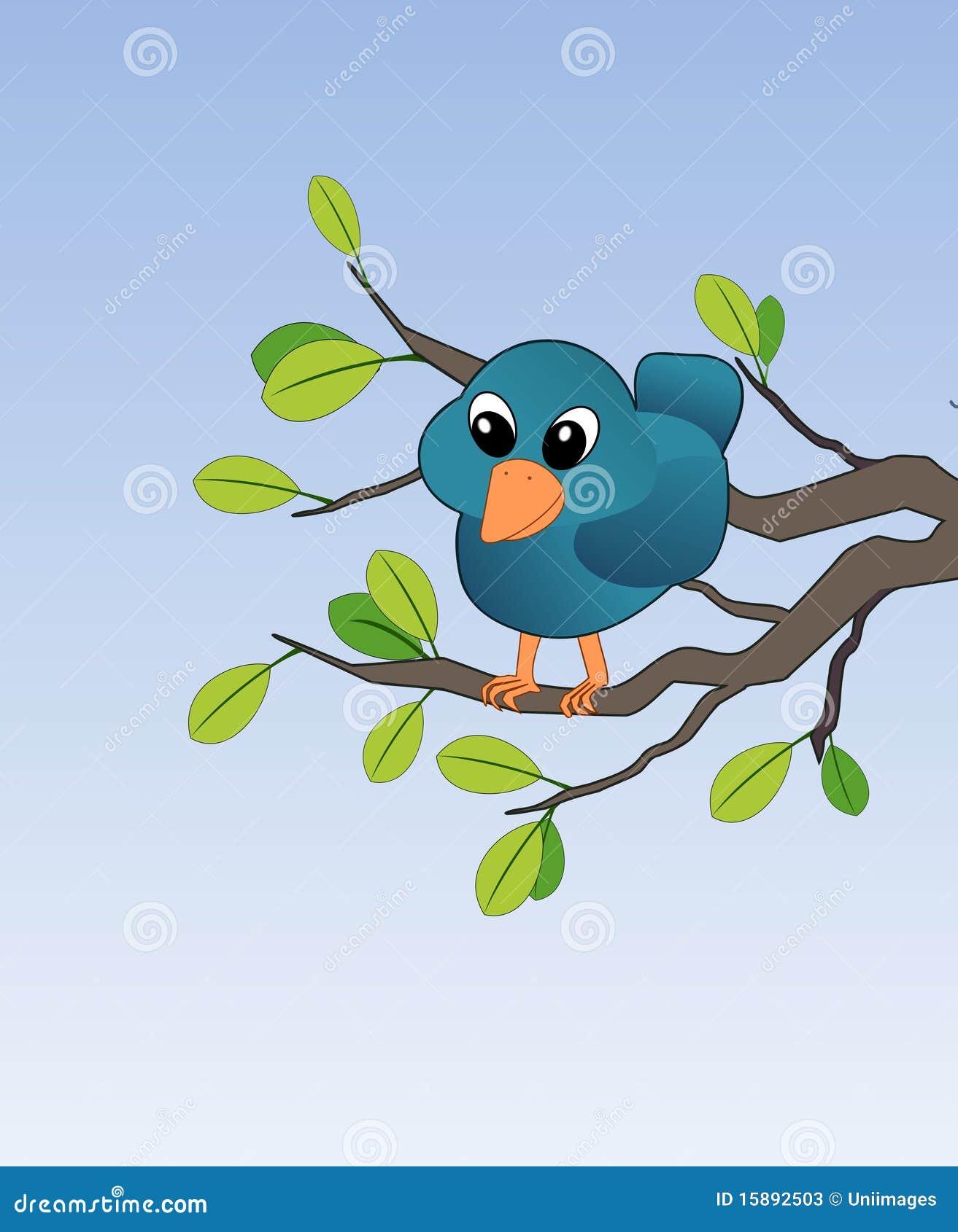 Blue Bird stock illustration. Illustration of cartoon - 15892503