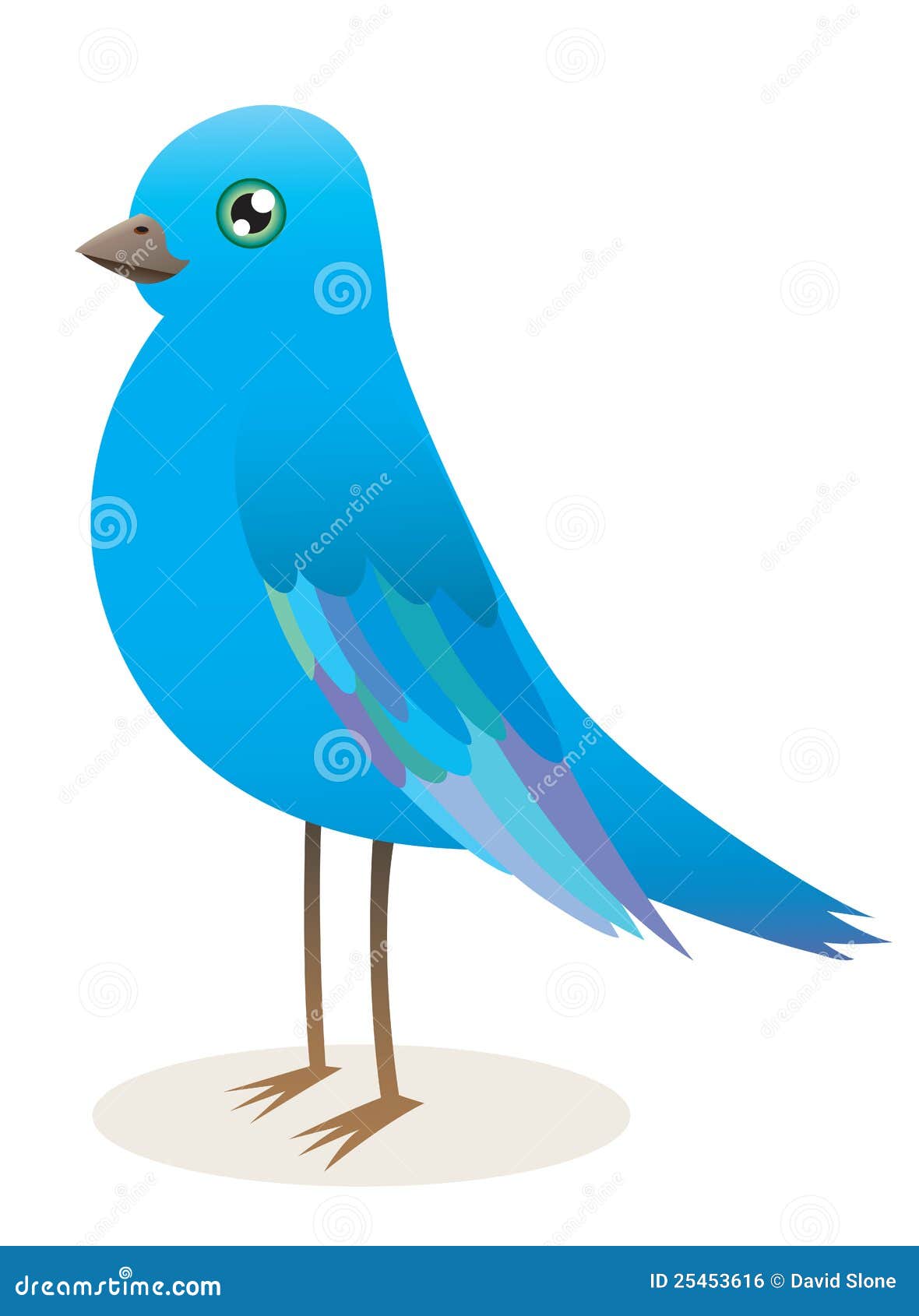 Blue Bird stock vector. Illustration of blue, wing, drawing - 25453616