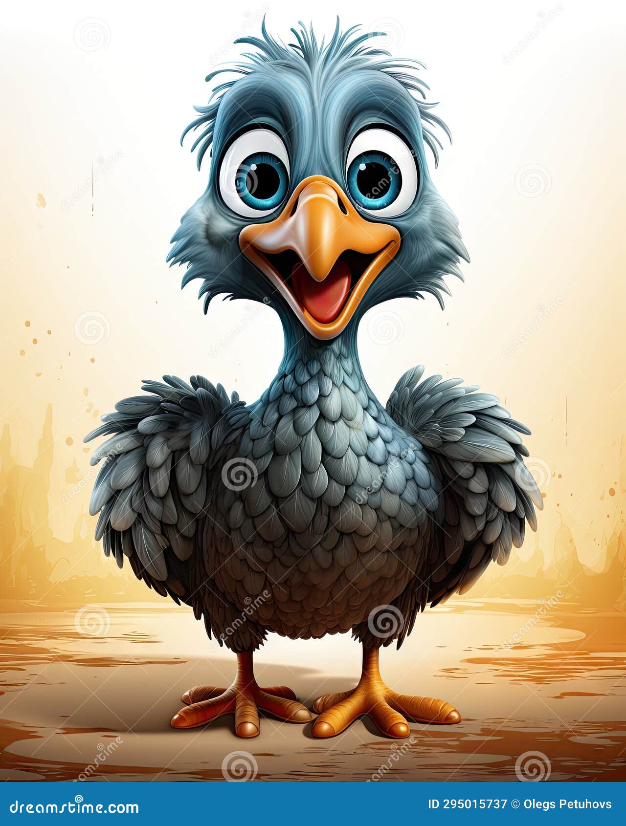 A Blue Bird with a Big Smile on it S Face. Generative Ai Stock ...