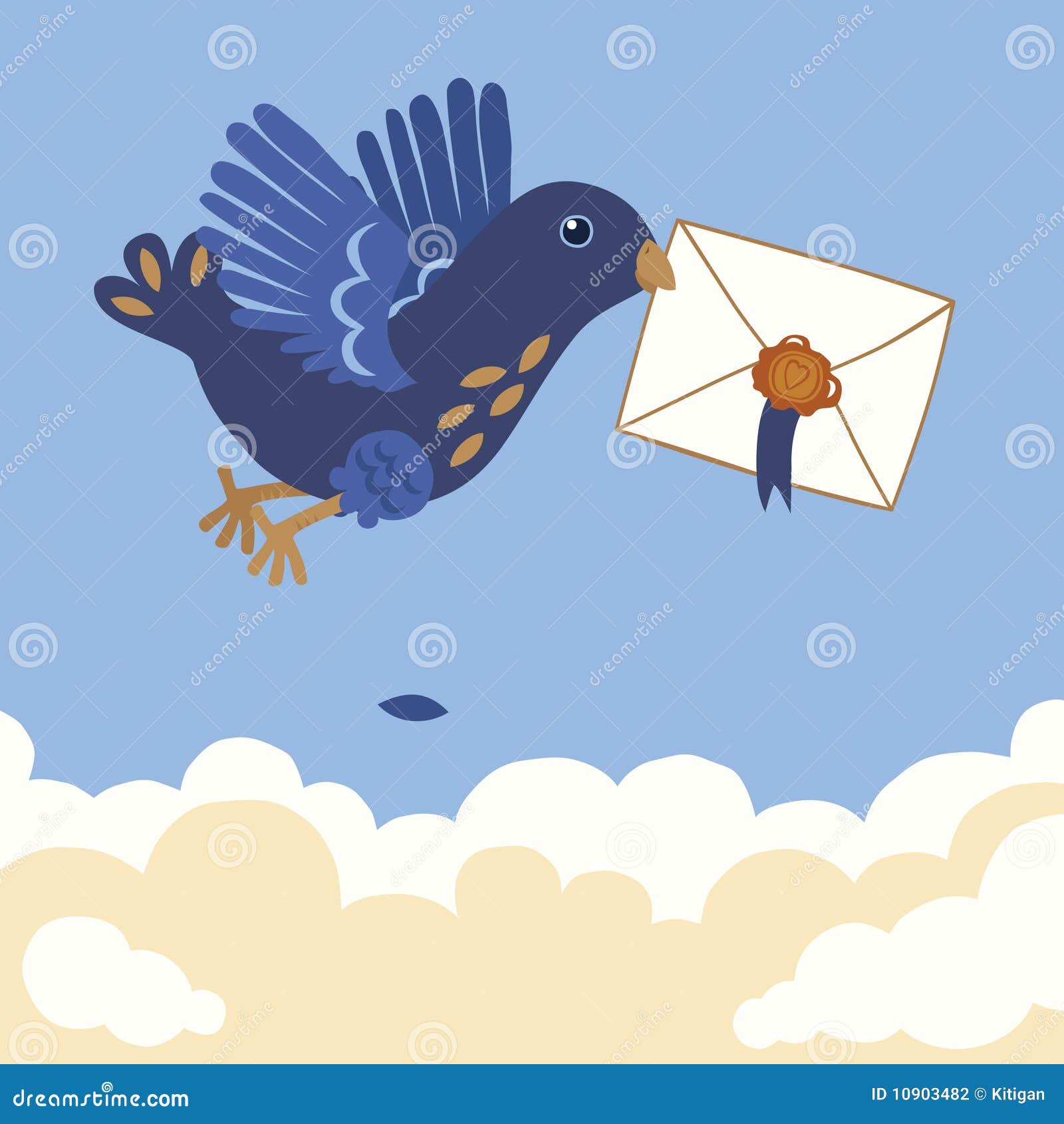 Man Carrying Letter Royalty-Free Illustration | CartoonDealer.com #13328679