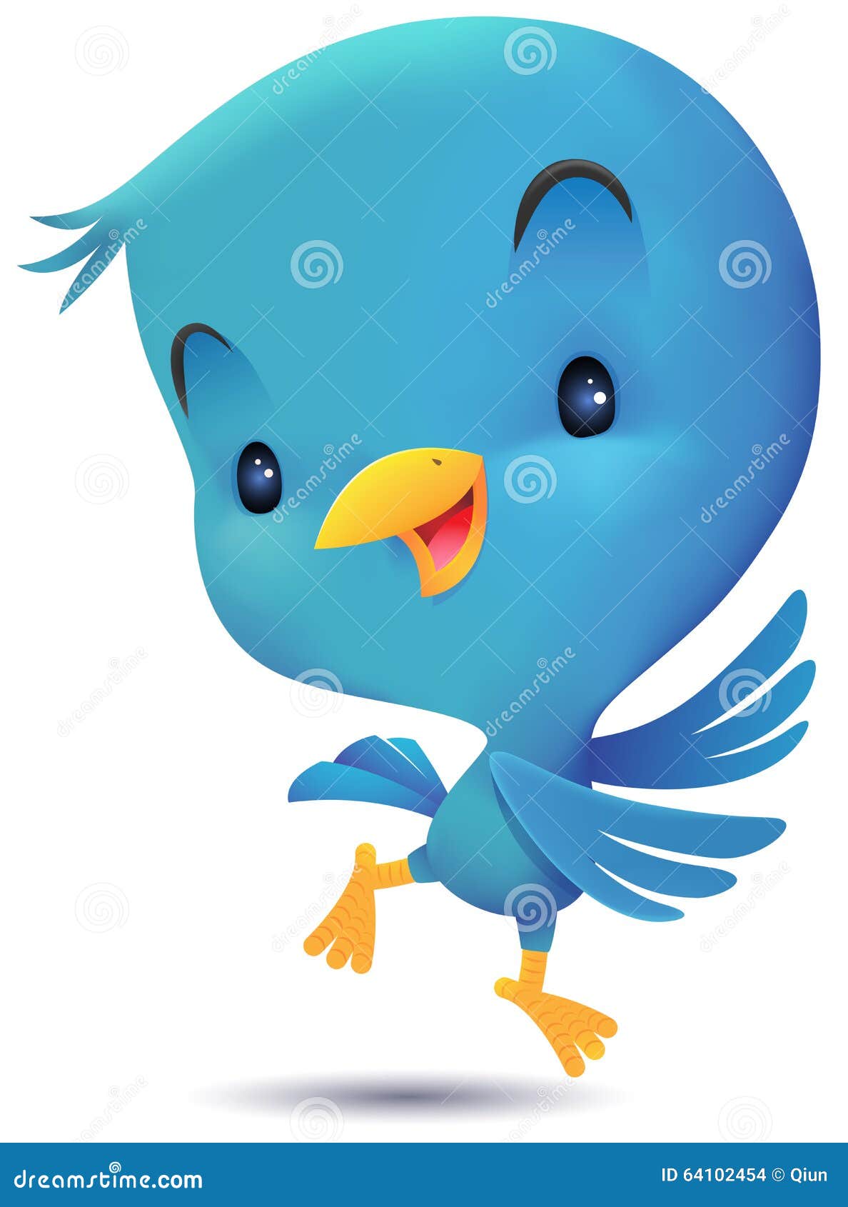 Bird Dancing Cartoon Vector | CartoonDealer.com #7660023