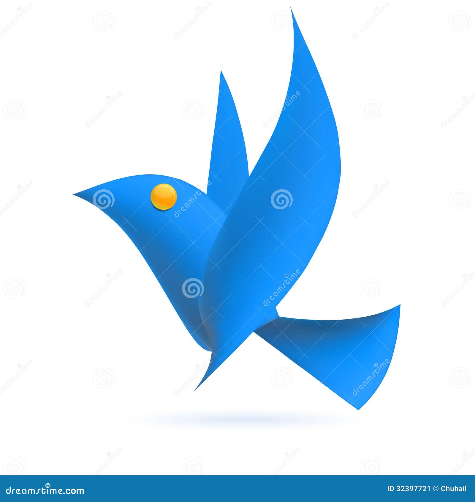 Blue Bird Ecology Element. Vector Illustration Stock Illustration ...