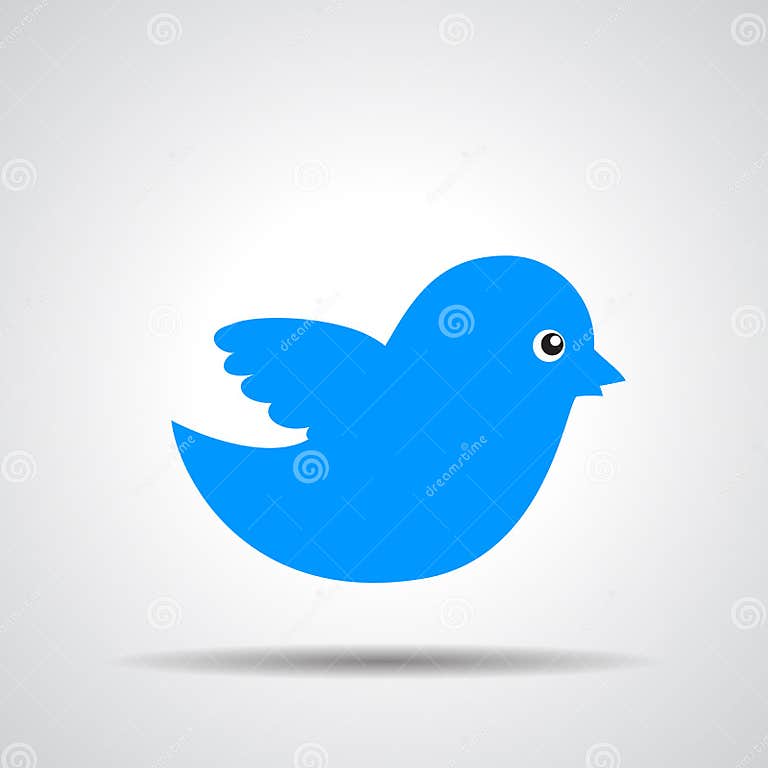 Blue bird icon stock vector. Illustration of concept - 53199366