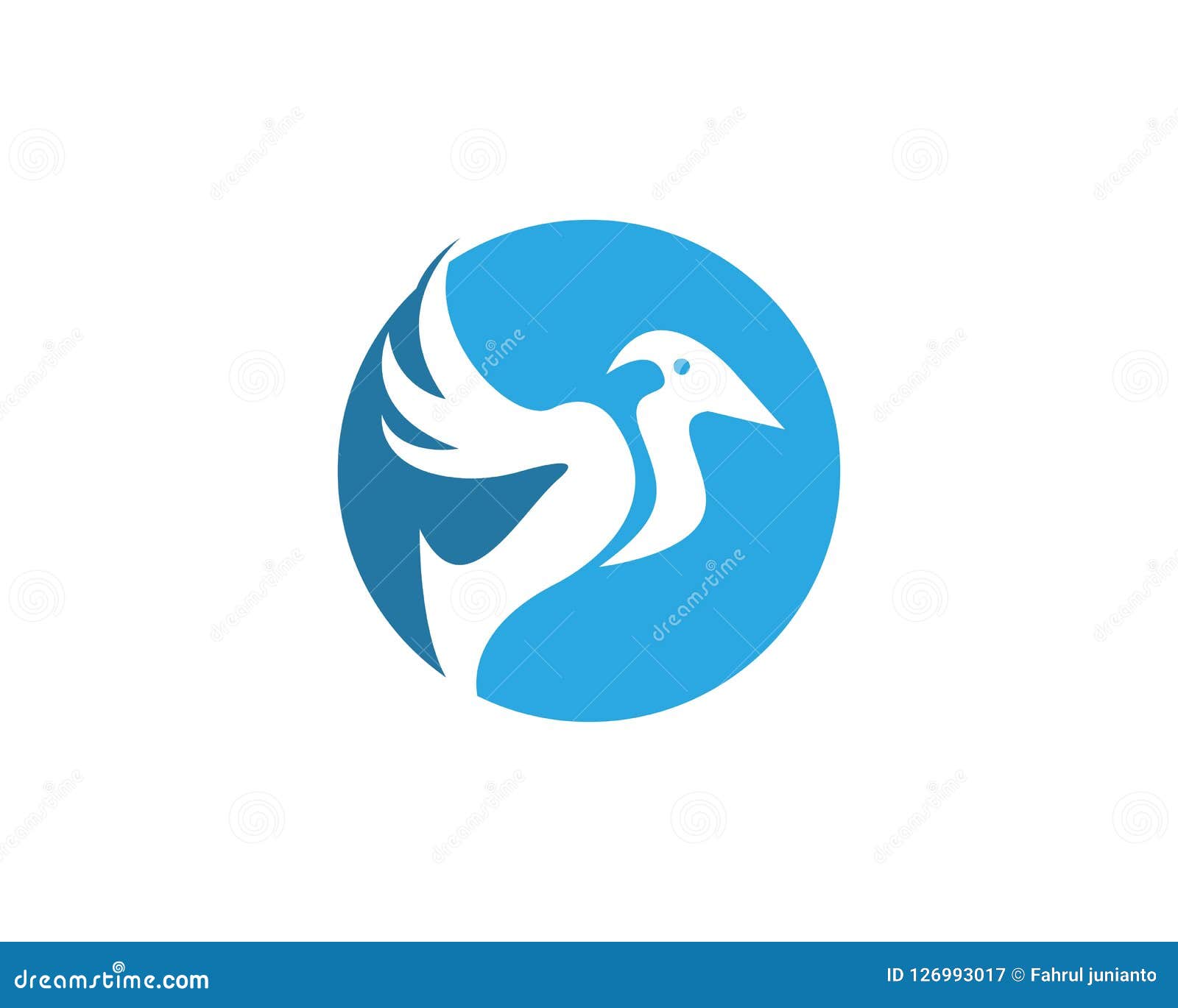 Blue bird icon logo vector stock vector. Illustration of company ...