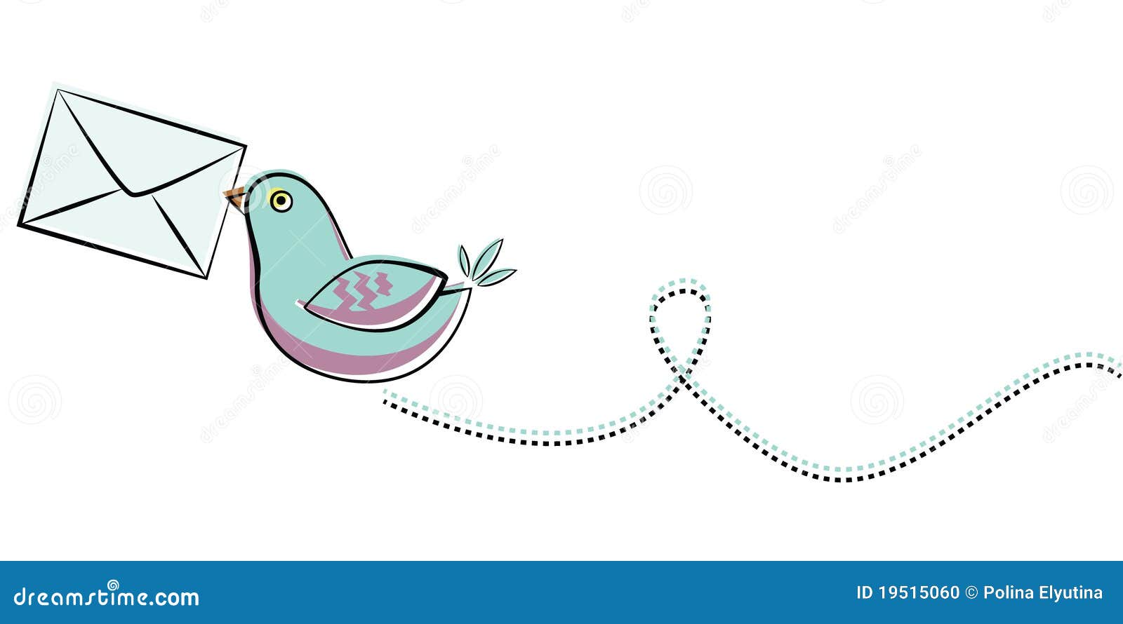 Blue bird with letter stock vector. Illustration of design - 19515060