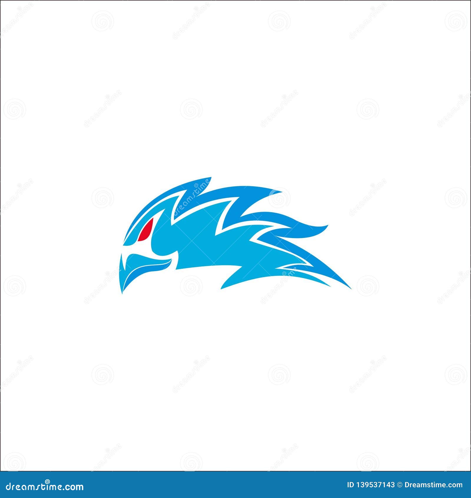 Blue Bird Logo Design stock illustration. Illustration of frame - 139537143