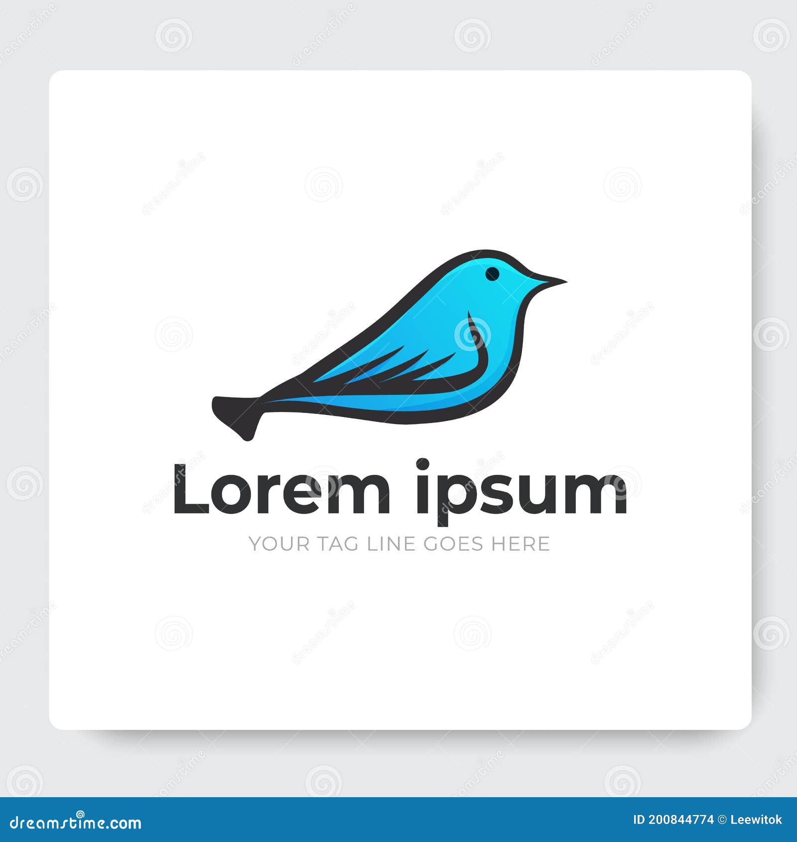 Blue Bird Logo Design Vector Stock Vector - Illustration of symbol ...