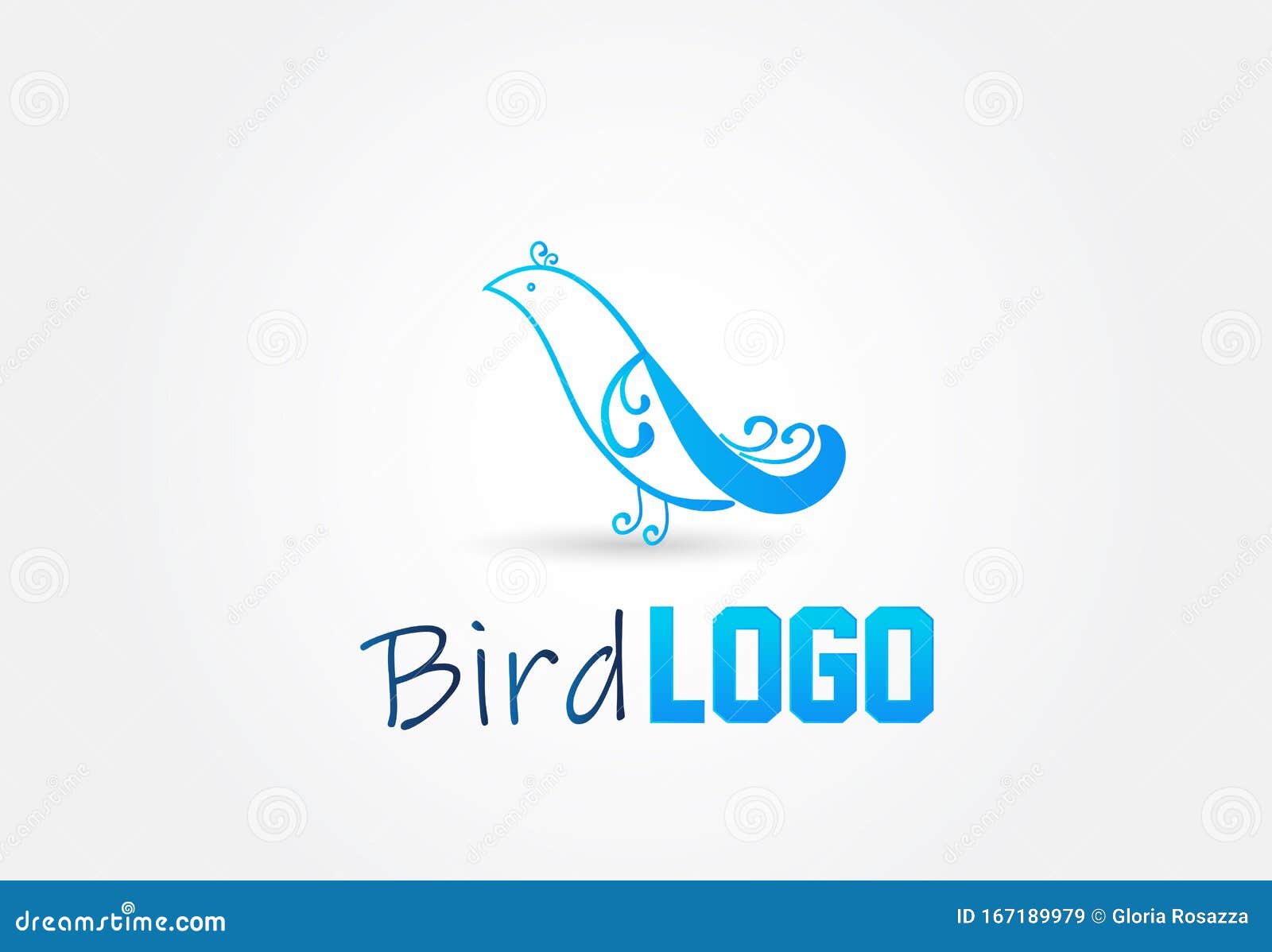 Blue Bird Logo Vector Design Stock Vector - Illustration of fantasy ...