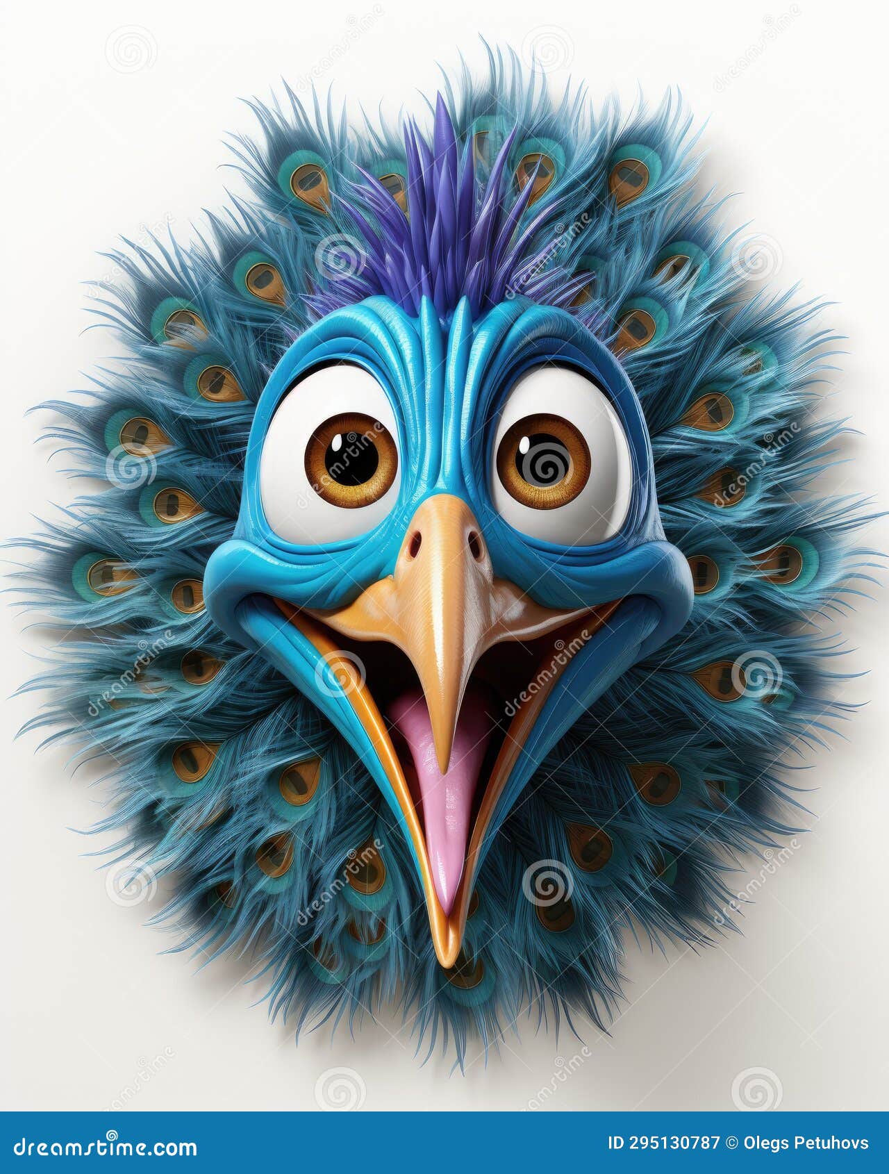 A Blue Bird Mask with a Large Beak and Large Eyes. Generative Ai Stock ...