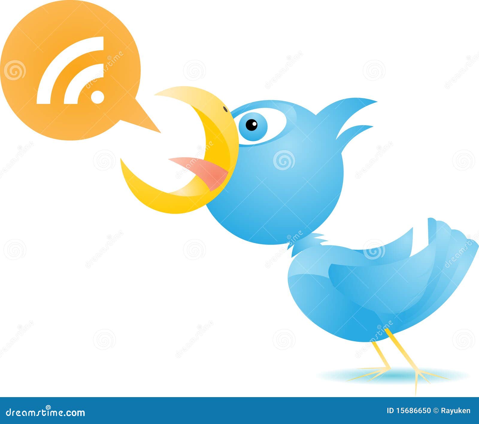 Cute Bluebird And Plants. Folklore. Isolated Objects, Digital Art ...