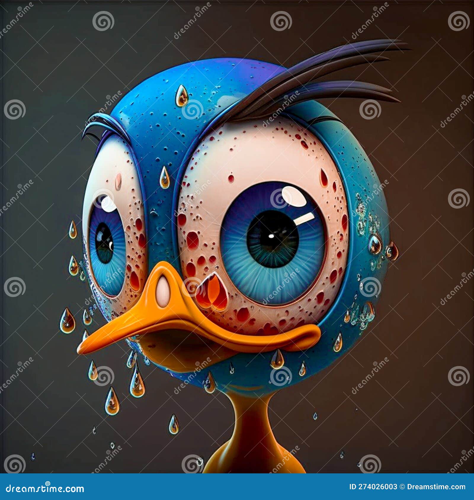 A blue bird sweating stock illustration. Illustration of sweati - 274026003