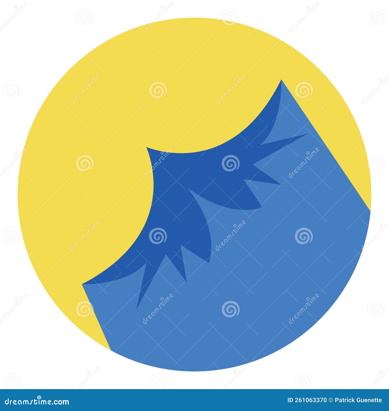 Blue bird tail, icon stock vector. Illustration of tail - 261063370