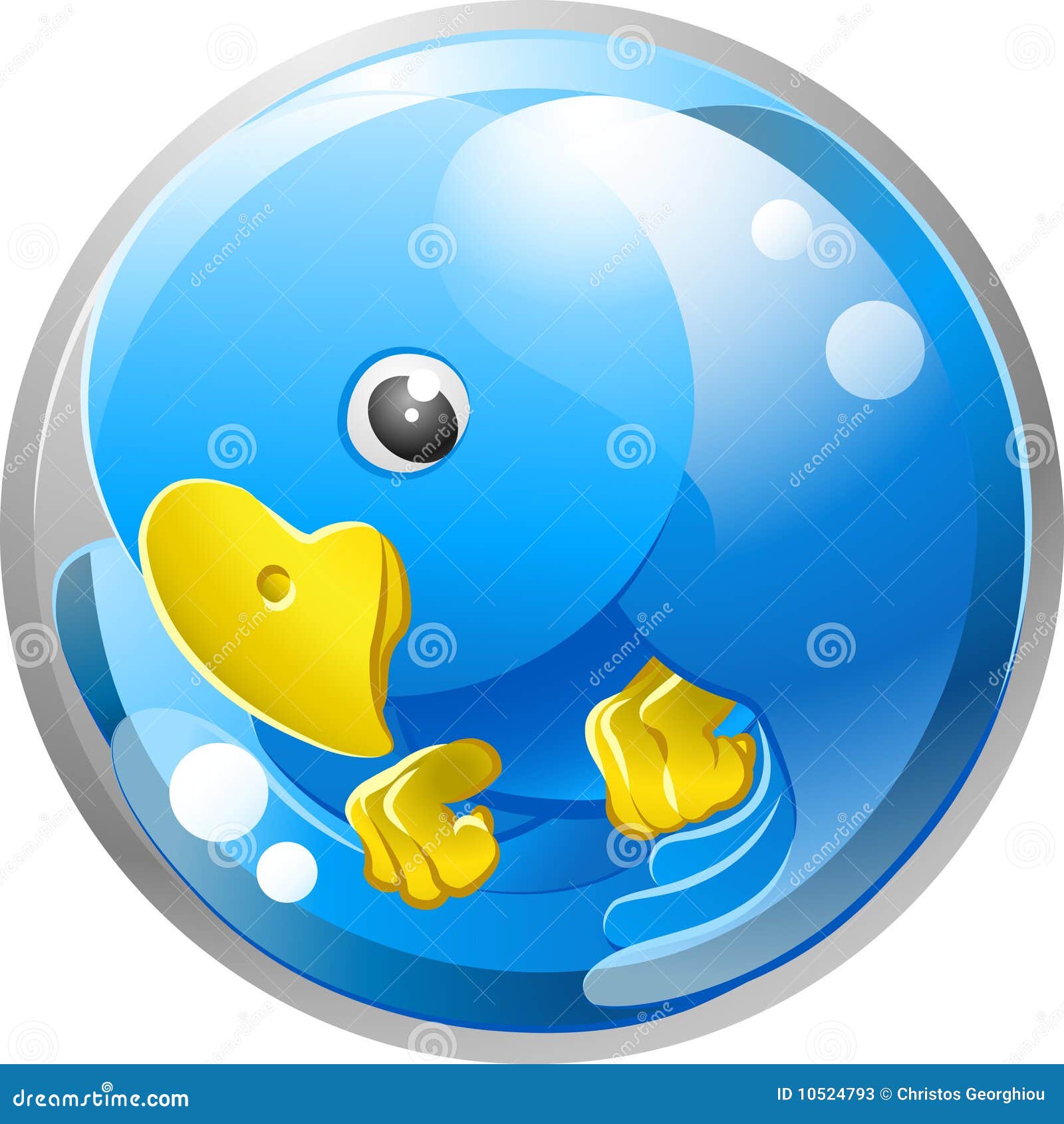 Blue bird twitter ing icon stock vector. Illustration of cartoon - 10524793