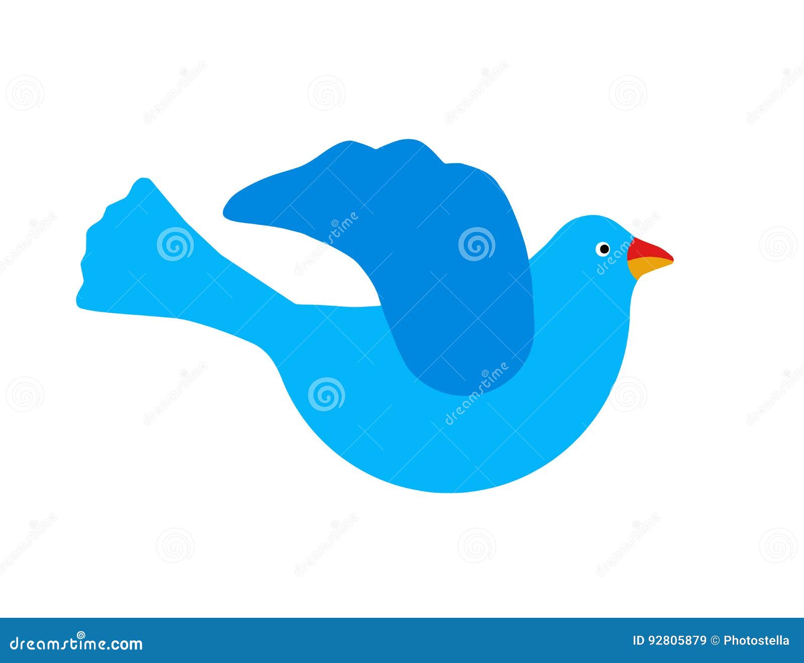 Blue bird vector stock vector. Illustration of graphic - 92805879