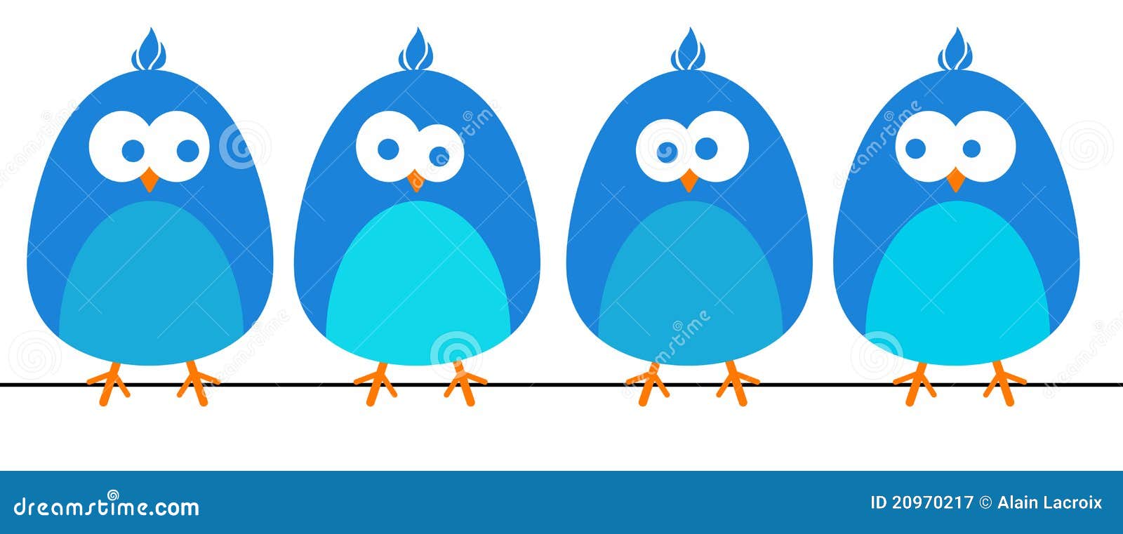 Red And Blue Birds Cute Illustration, Cartoon Funny Character, Pattern ...