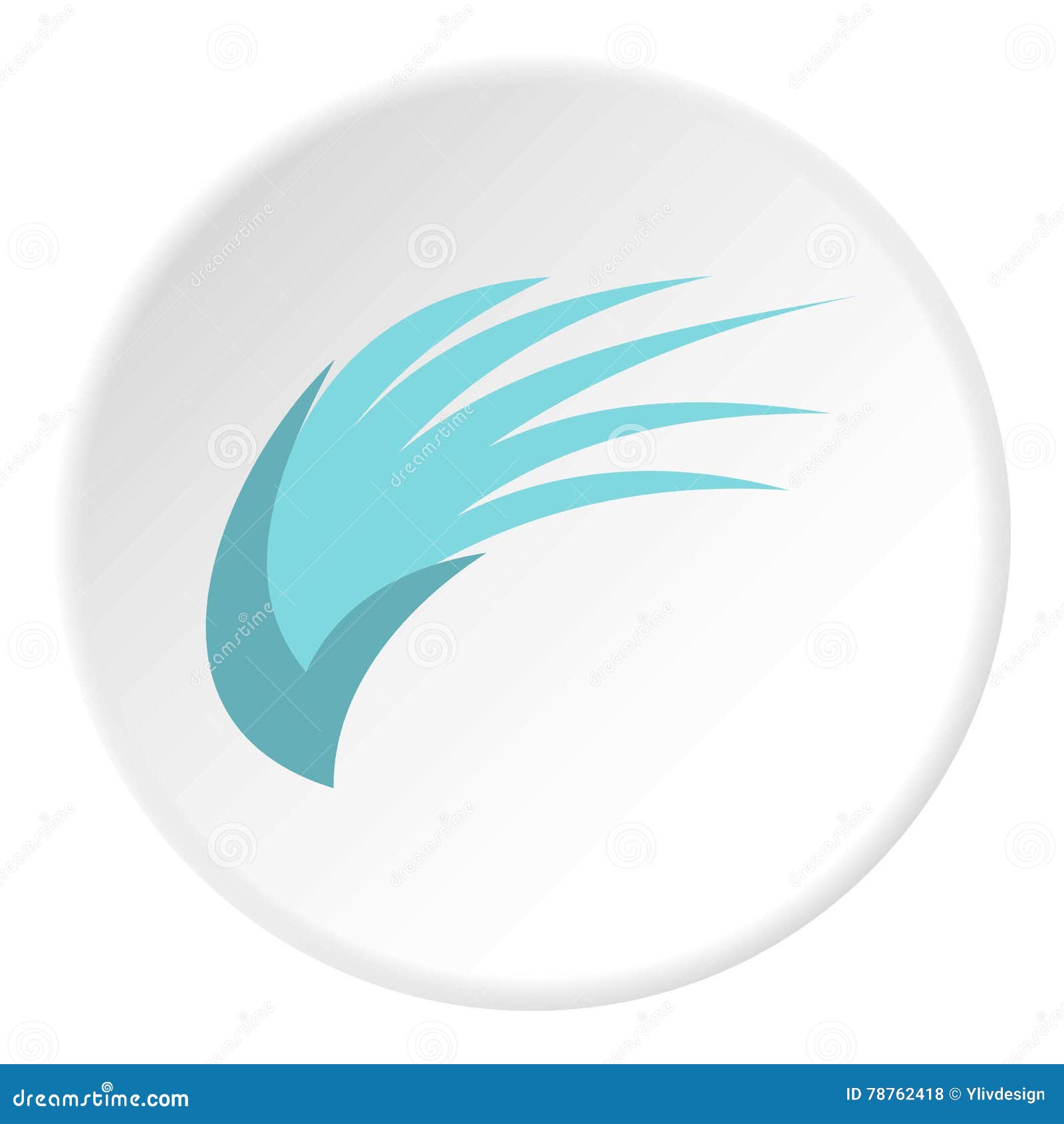 Blue Birds Wing Icon, Flat Style Stock Vector - Illustration of color ...
