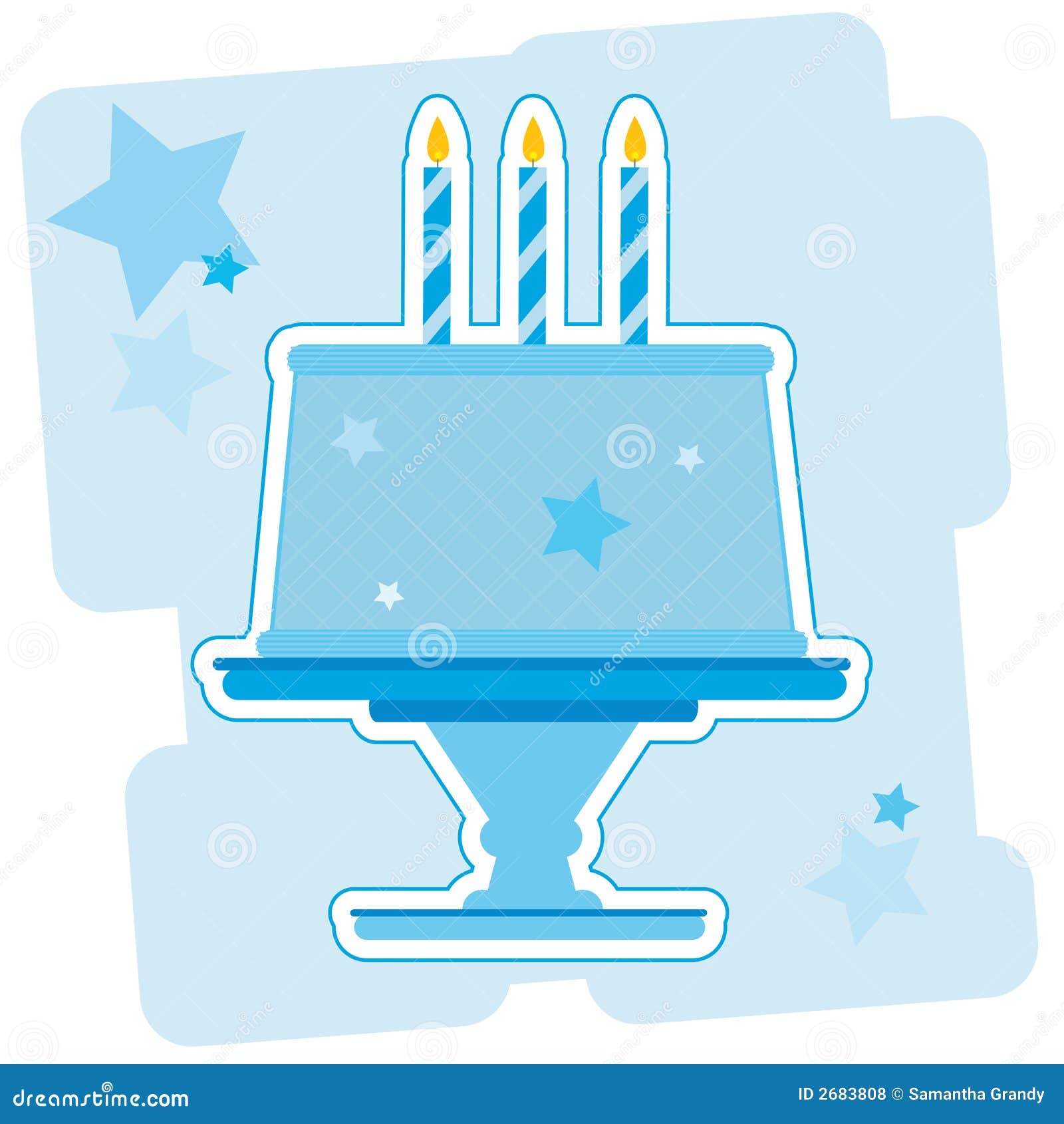 Blue Birthday Cake Clip Art
