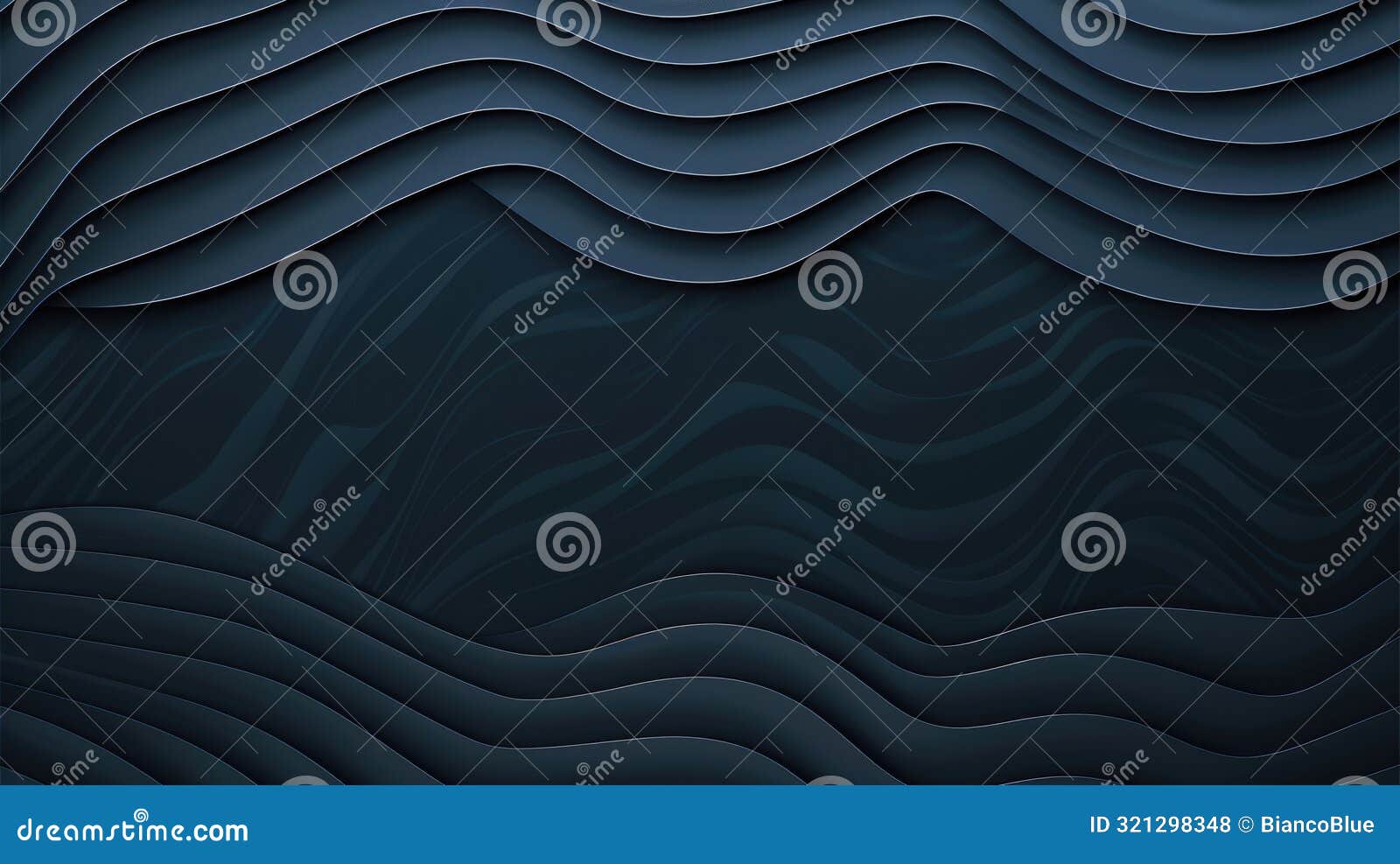 Blue and Black Abstract Background with Waves. AIG51A Stock ...