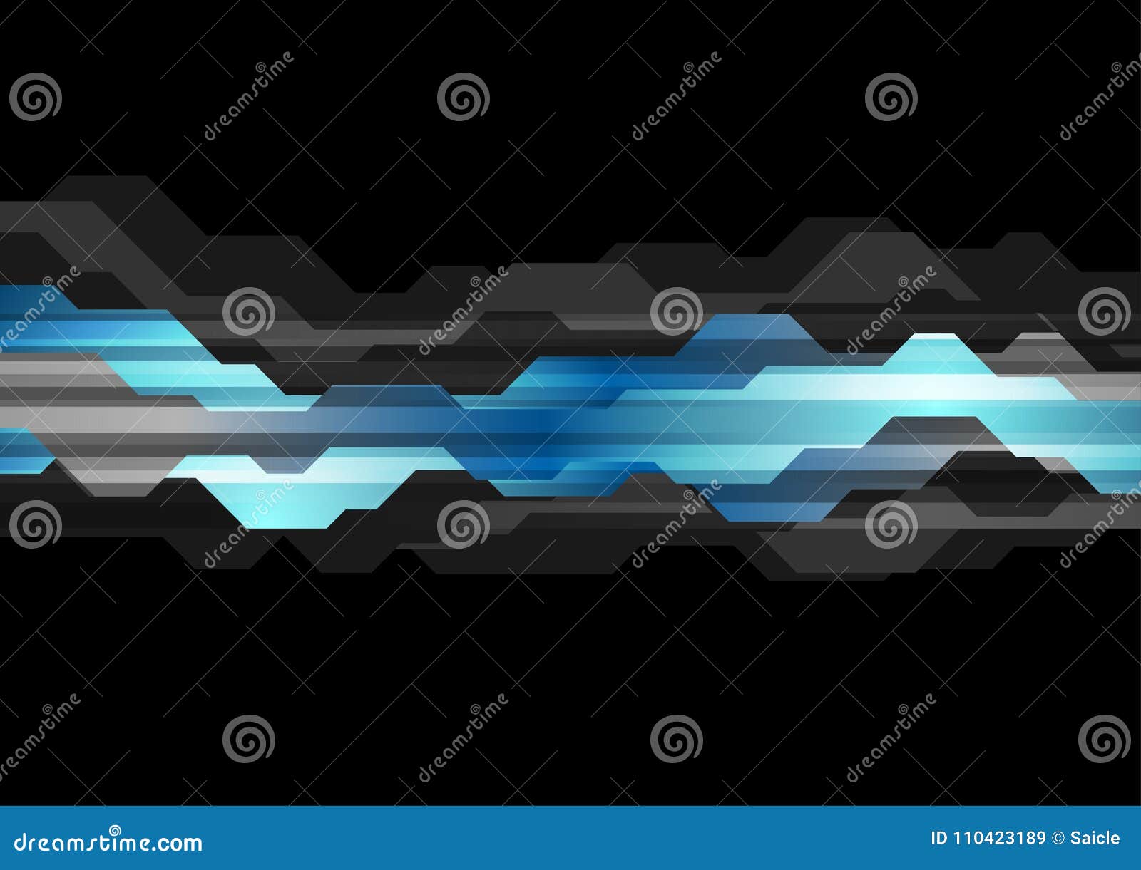 Blue and Black Abstract Technology Background Stock Vector ...